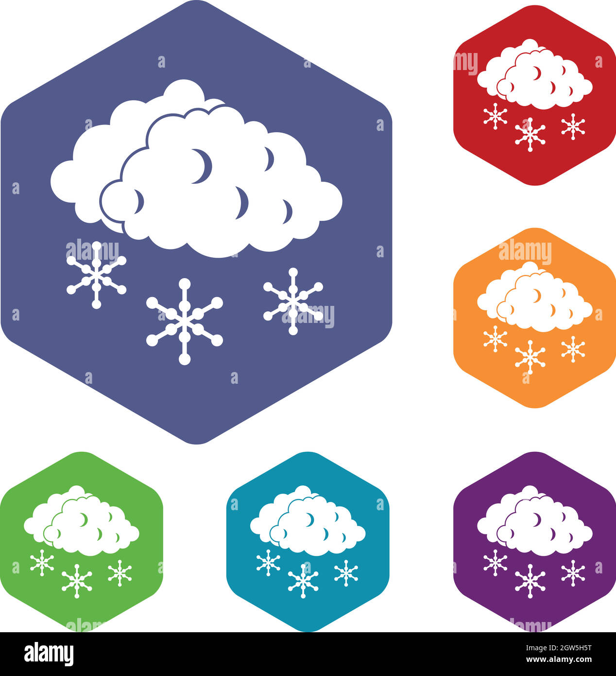 Neige et neige fondue Banque d'images vectorielles - Alamy