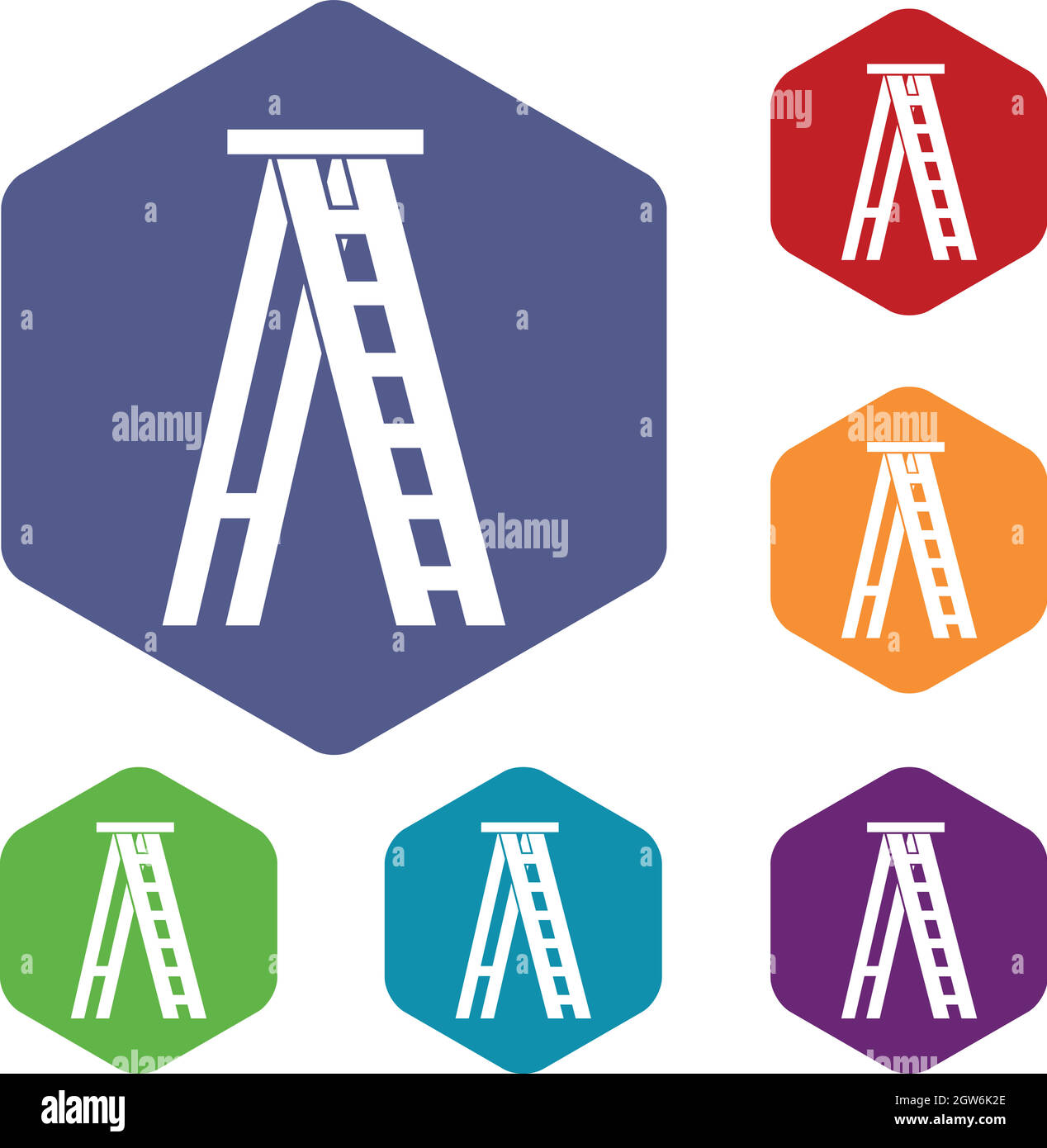 Escabeau en bois Banque d'images vectorielles - Alamy