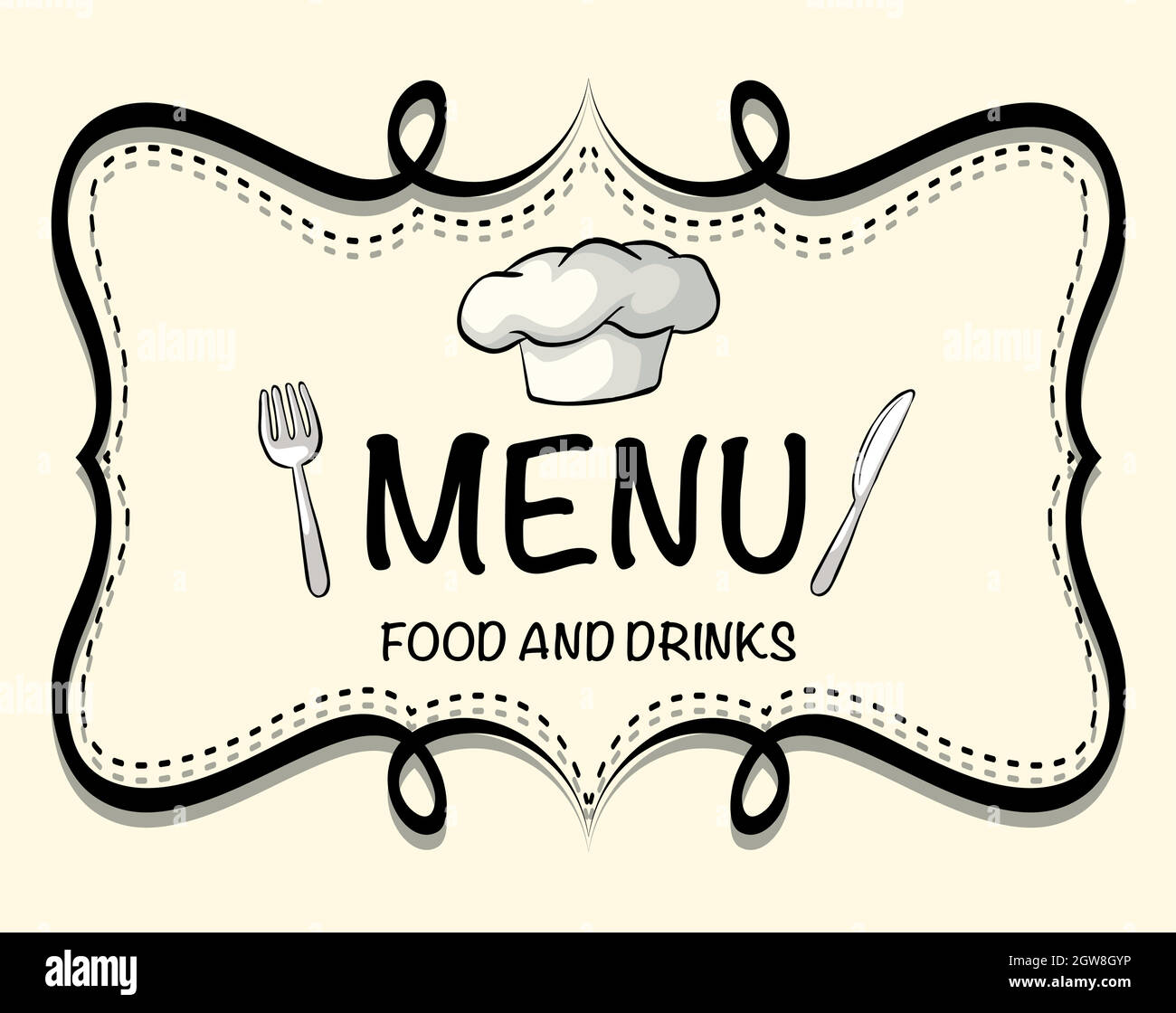 Menu logo Banque d'images vectorielles - Alamy