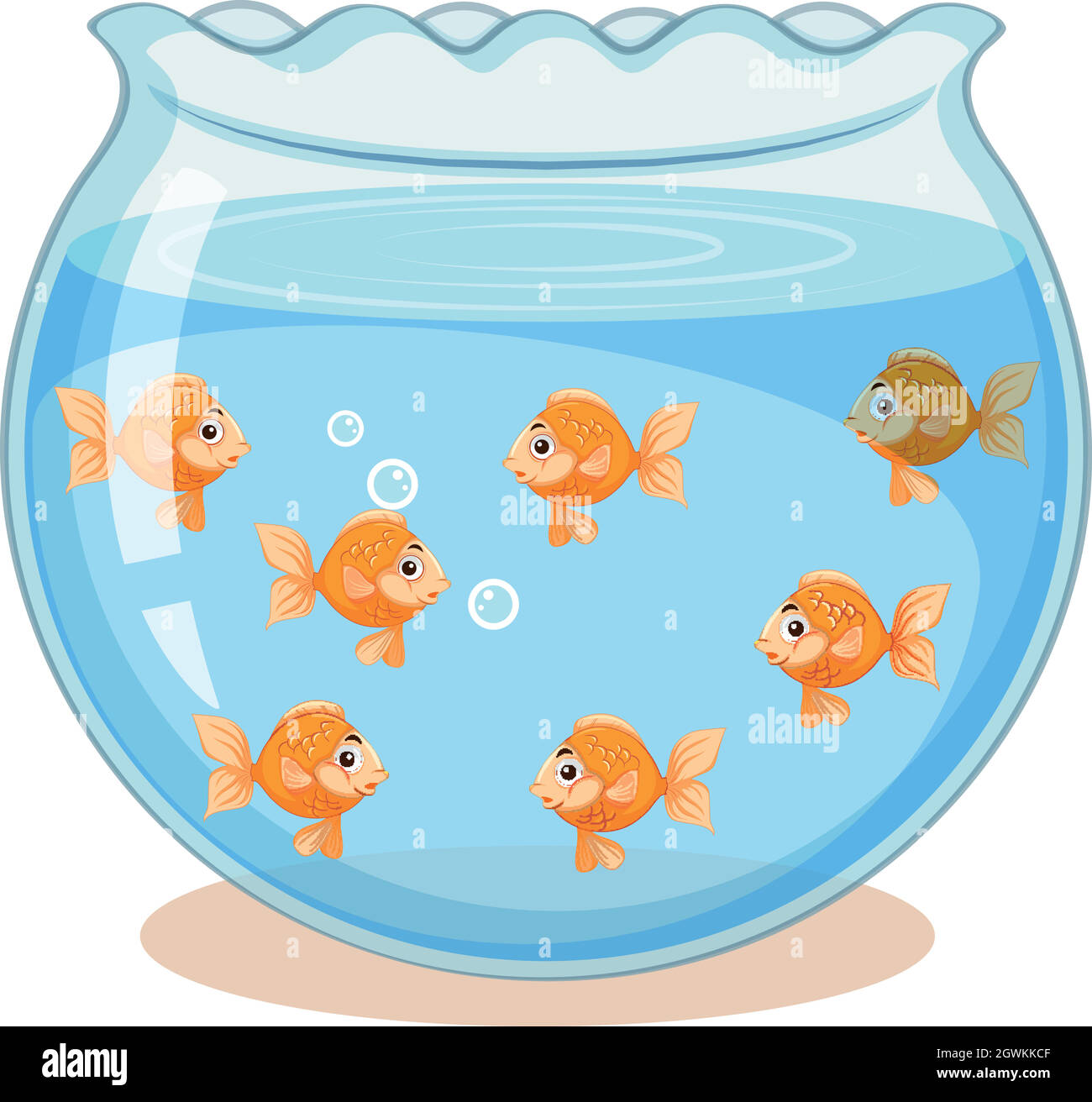 Poisson doré dans le réservoir Image Vectorielle Stock - Alamy