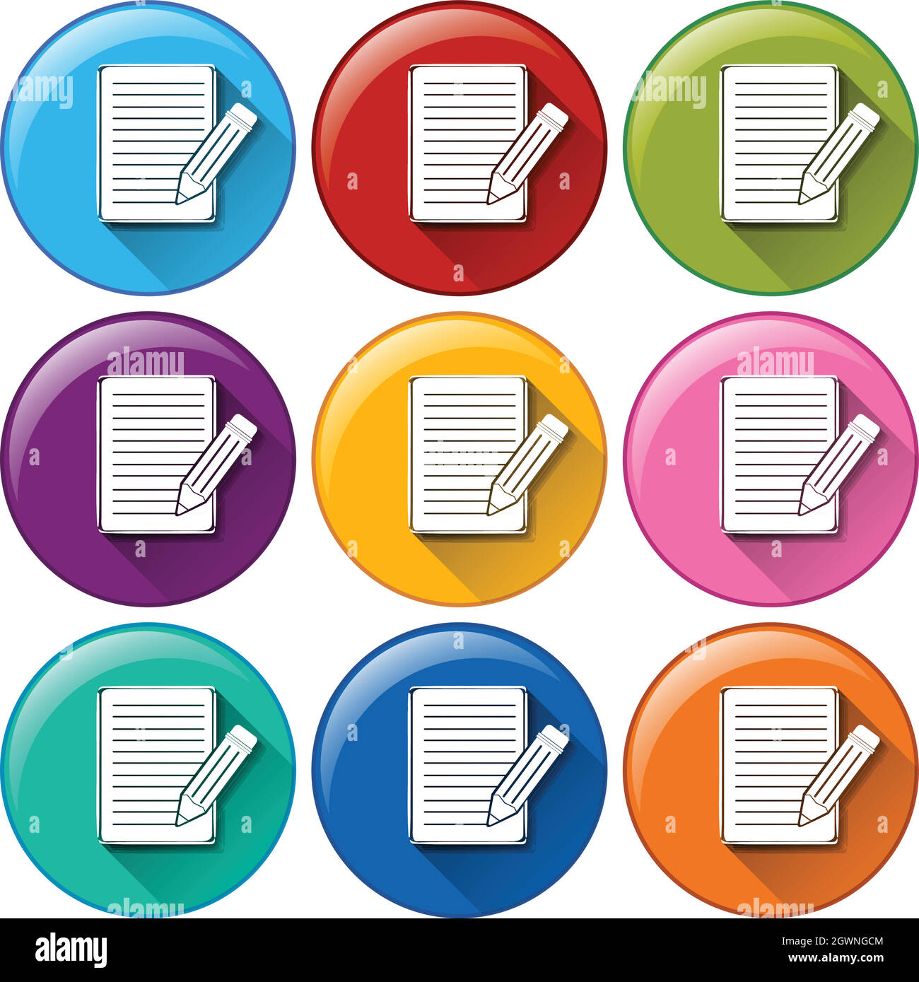 Stylo vert Banque d'images vectorielles - Alamy