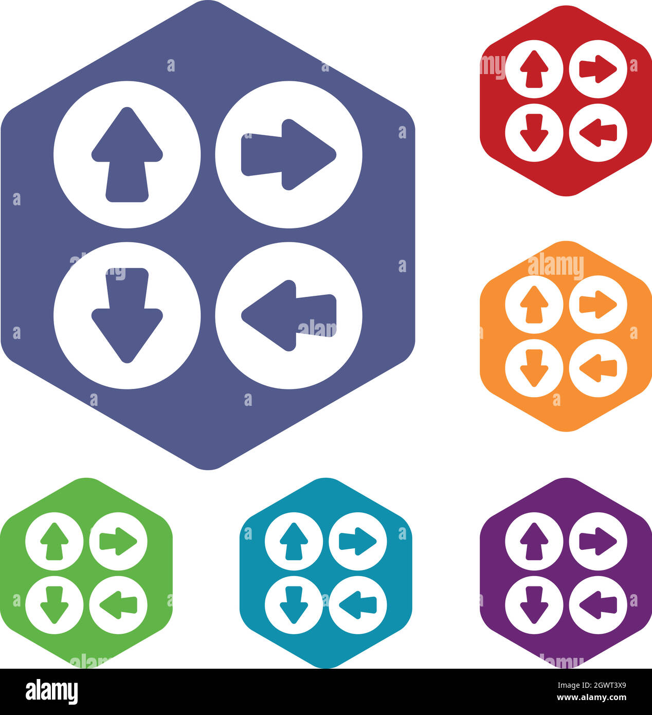 Set arrow icons Banque d'images vectorielles - Alamy