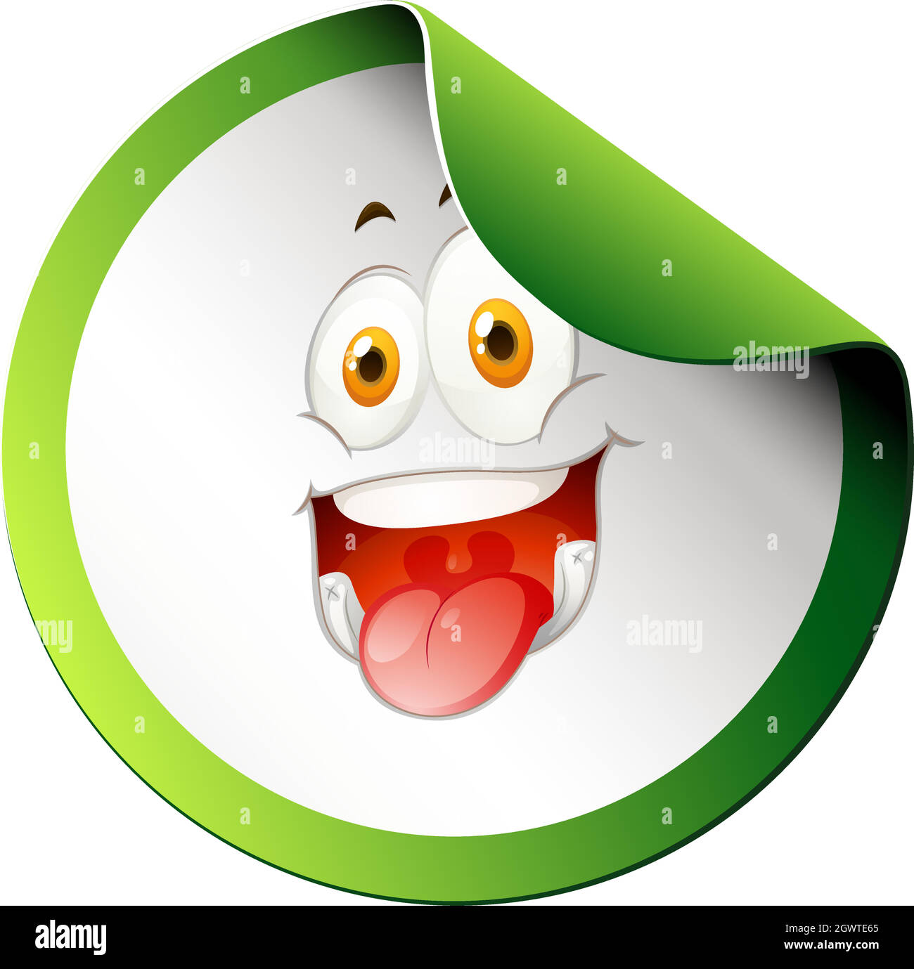 Visage rond Banque d'images vectorielles - Alamy