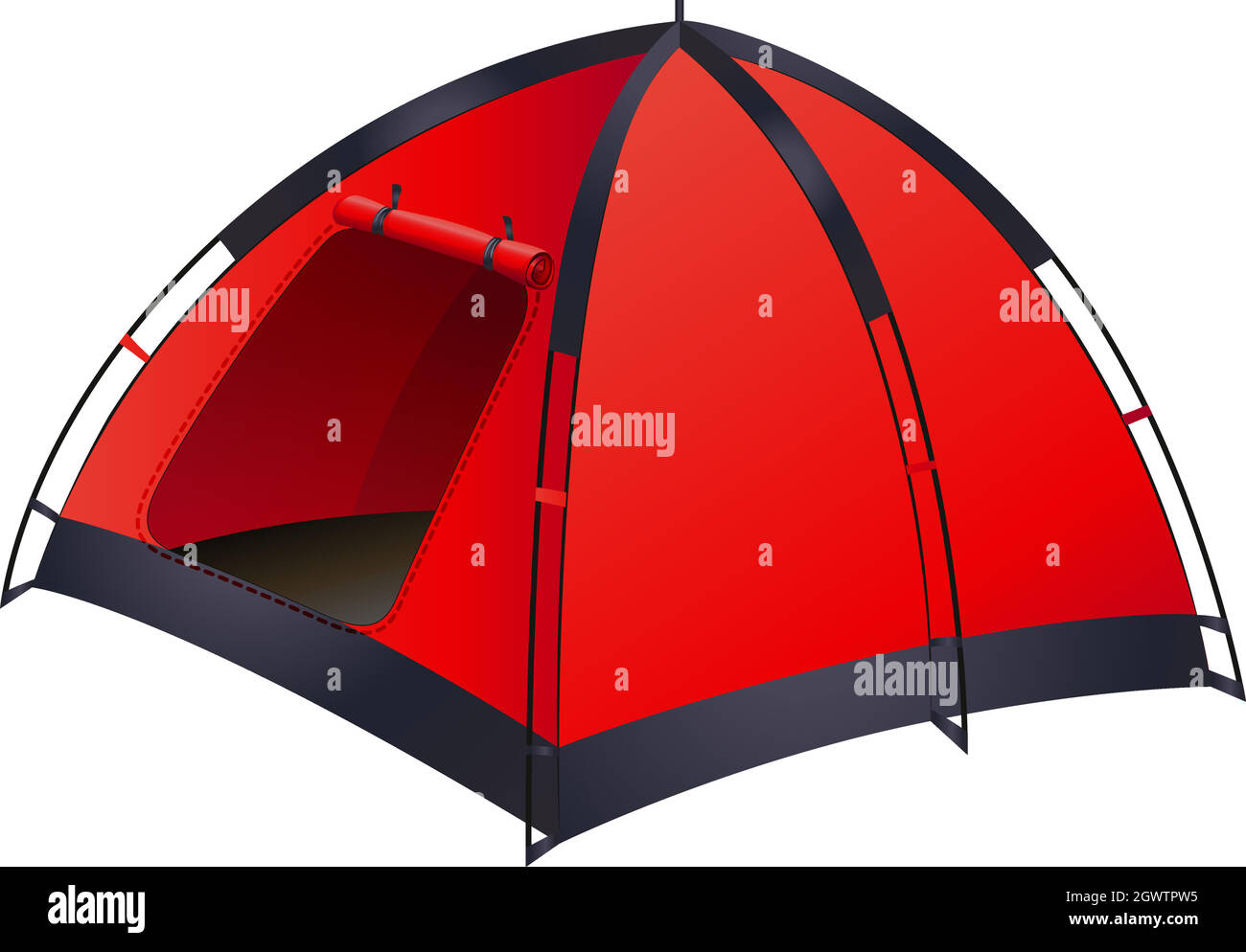 La tente rouge Banque d'images vectorielles - Alamy