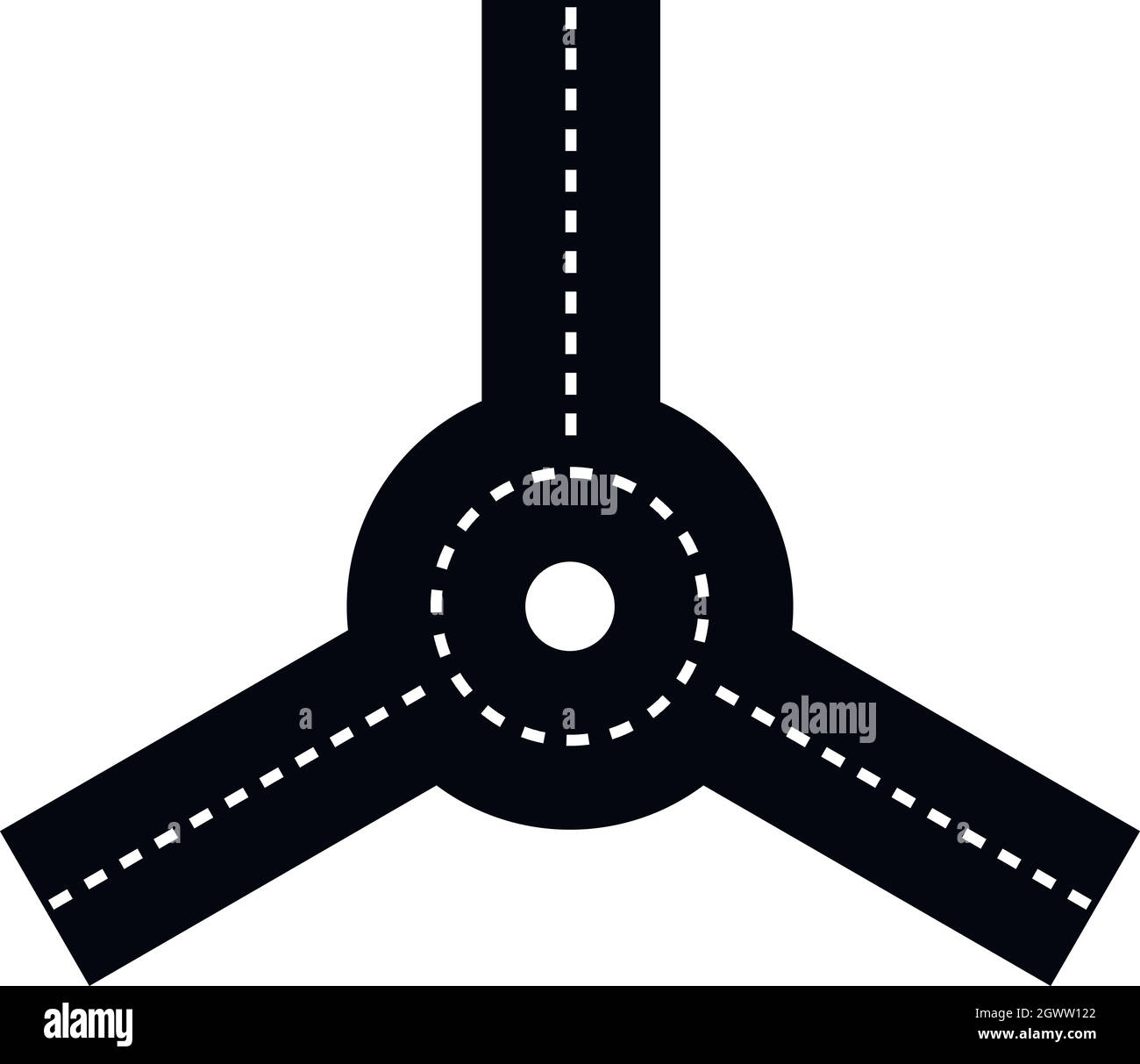 Rond point au bout de l'autoroute Banque d'images vectorielles - Alamy