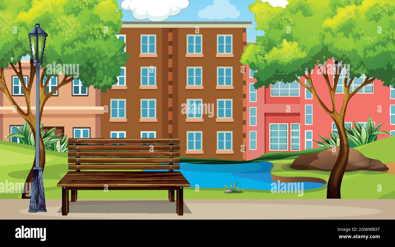 Parc urbain moderne Banque d'images vectorielles - Alamy