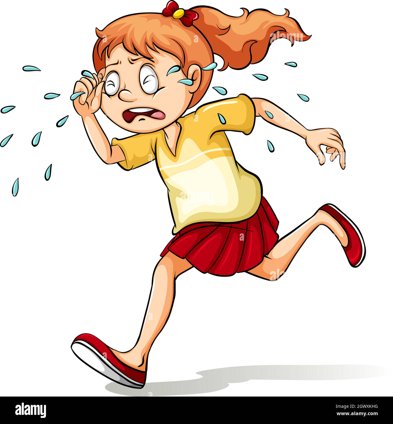 Dessin de femme qui pleure Banque d'images vectorielles - Alamy