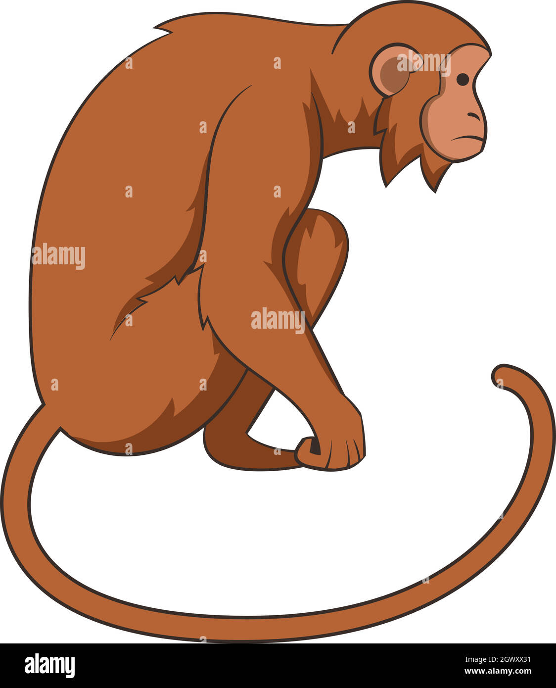 L'icône de singe, cartoon style Image Vectorielle Stock - Alamy