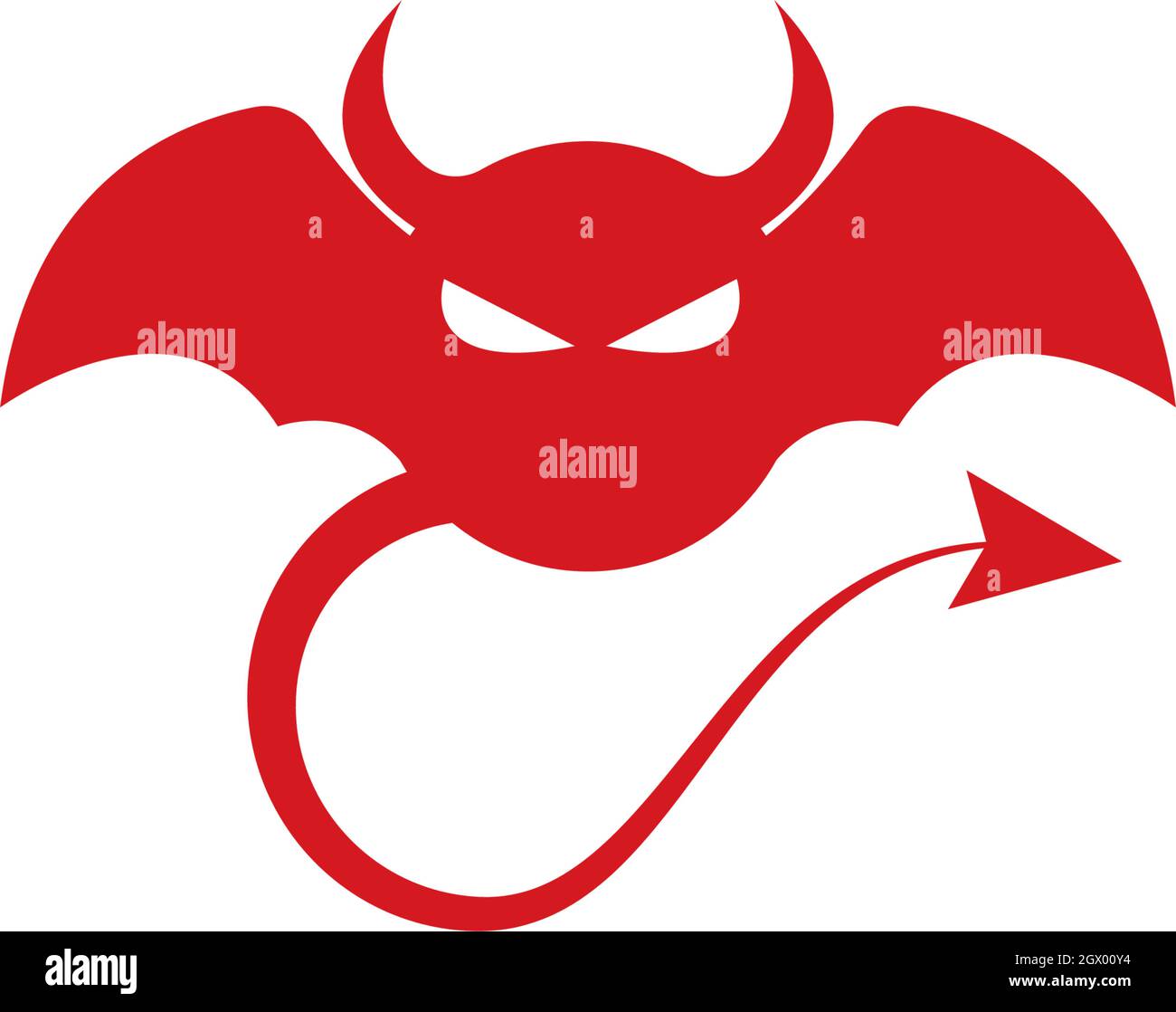 Logo diable modèle icône vecteur Image Vectorielle Stock - Alamy
