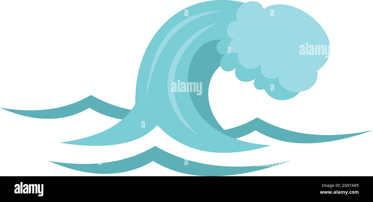 Big wave icon cartoon style Banque d'images vectorielles - Alamy