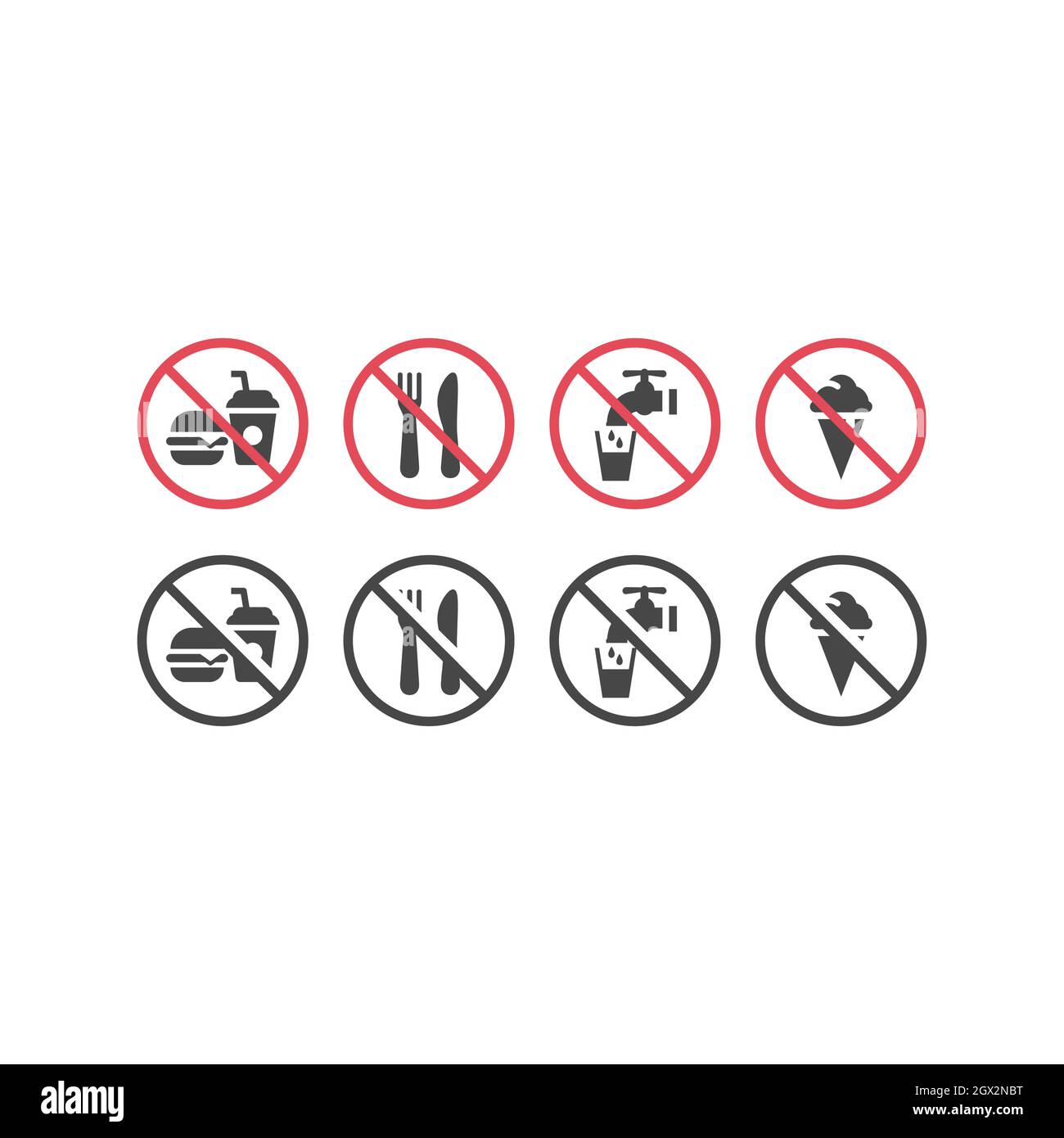 No food allowed symbol prohibition Banque de photographies et d’images ...