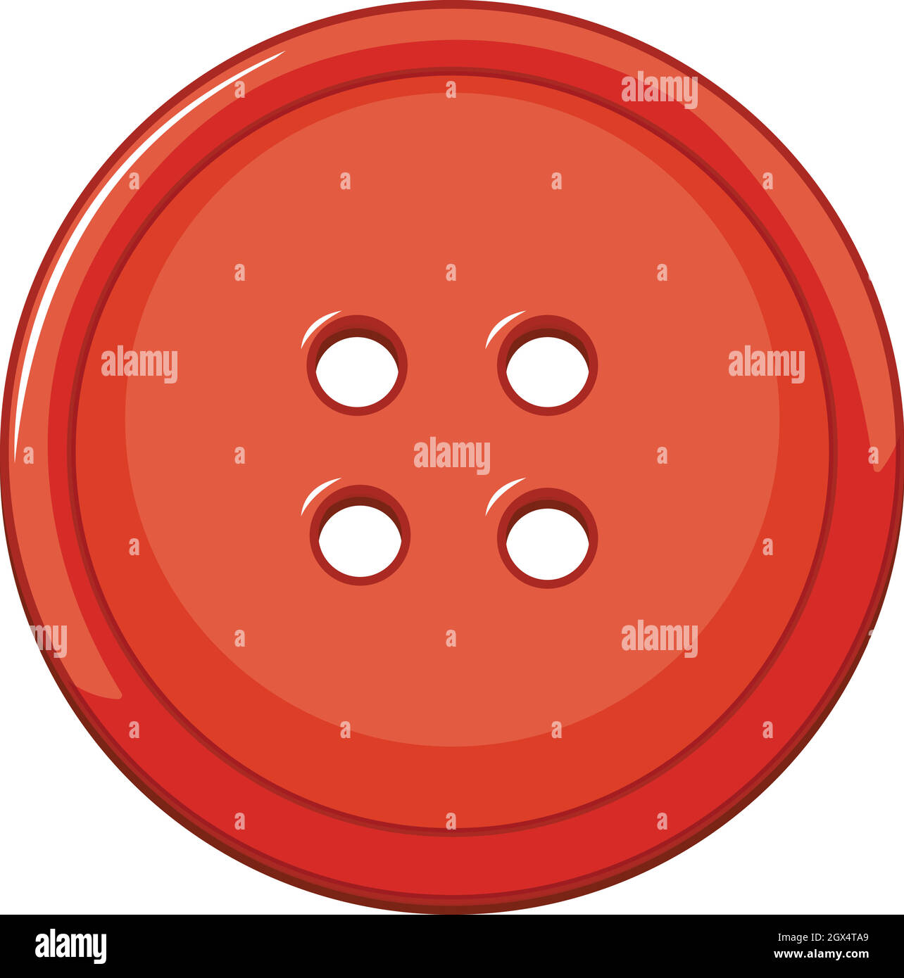 Bouton rouge et blanc Banque d'images vectorielles - Alamy