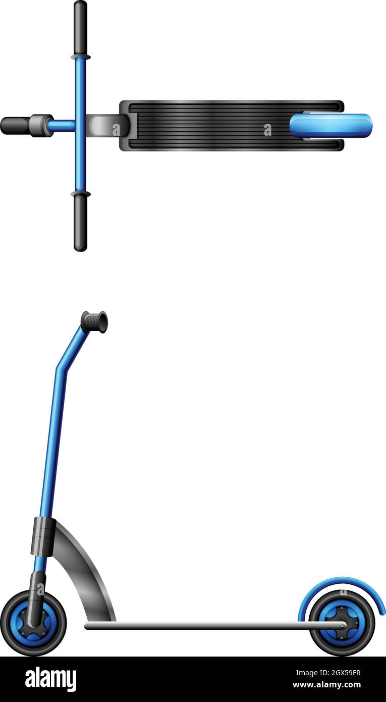 Trottinette drawing Banque d'images vectorielles - Alamy