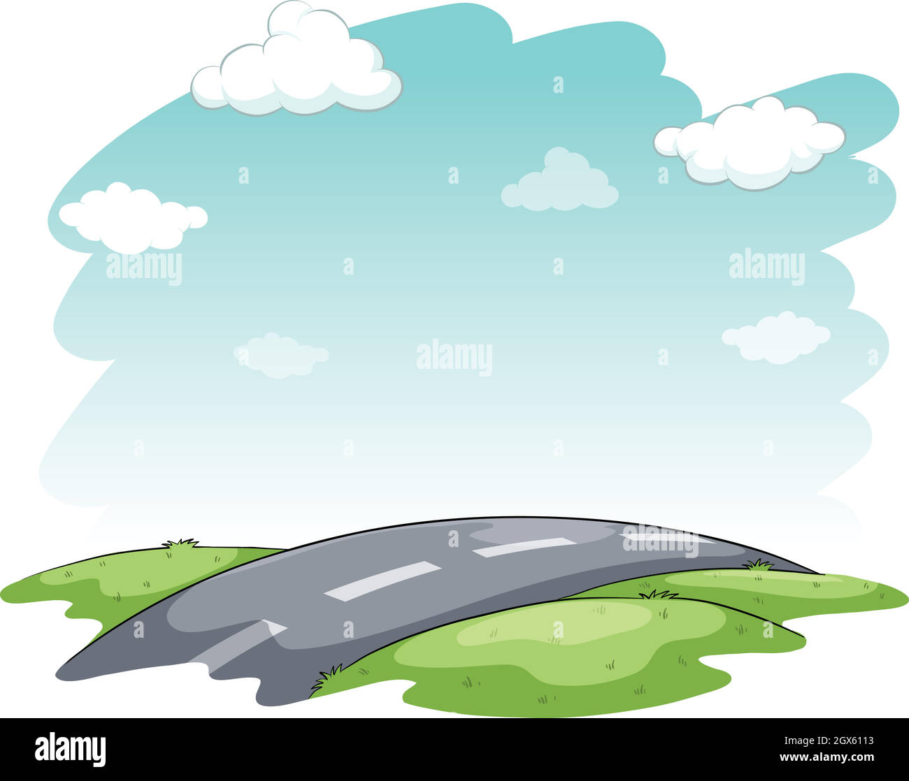 Route longue et sinueuse Banque d'images vectorielles - Alamy