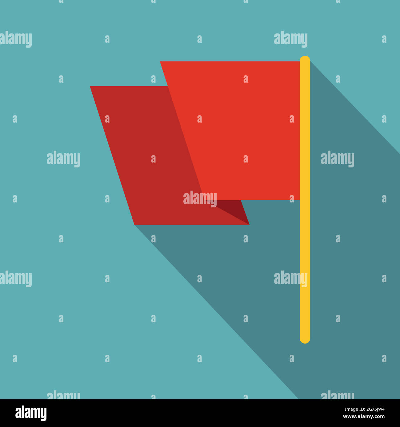 Drapeau d'avertissement rouge Banque d'images vectorielles - Alamy