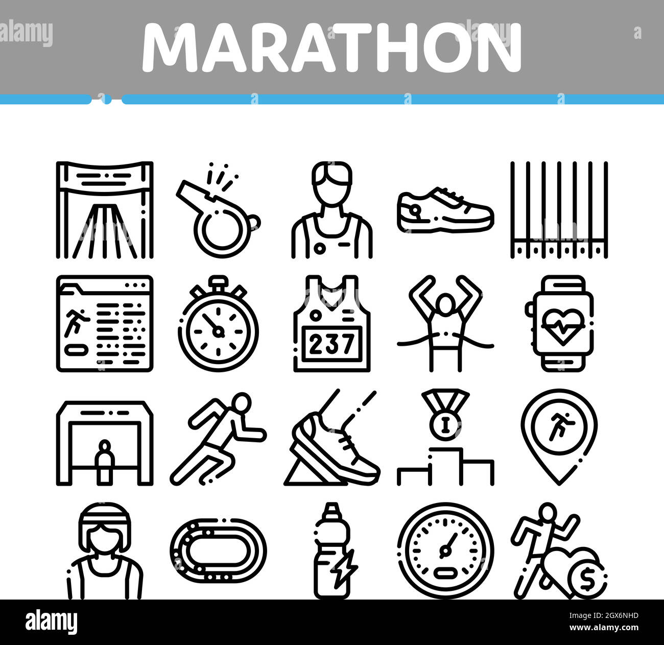 Marathon start Banque d'images vectorielles - Alamy