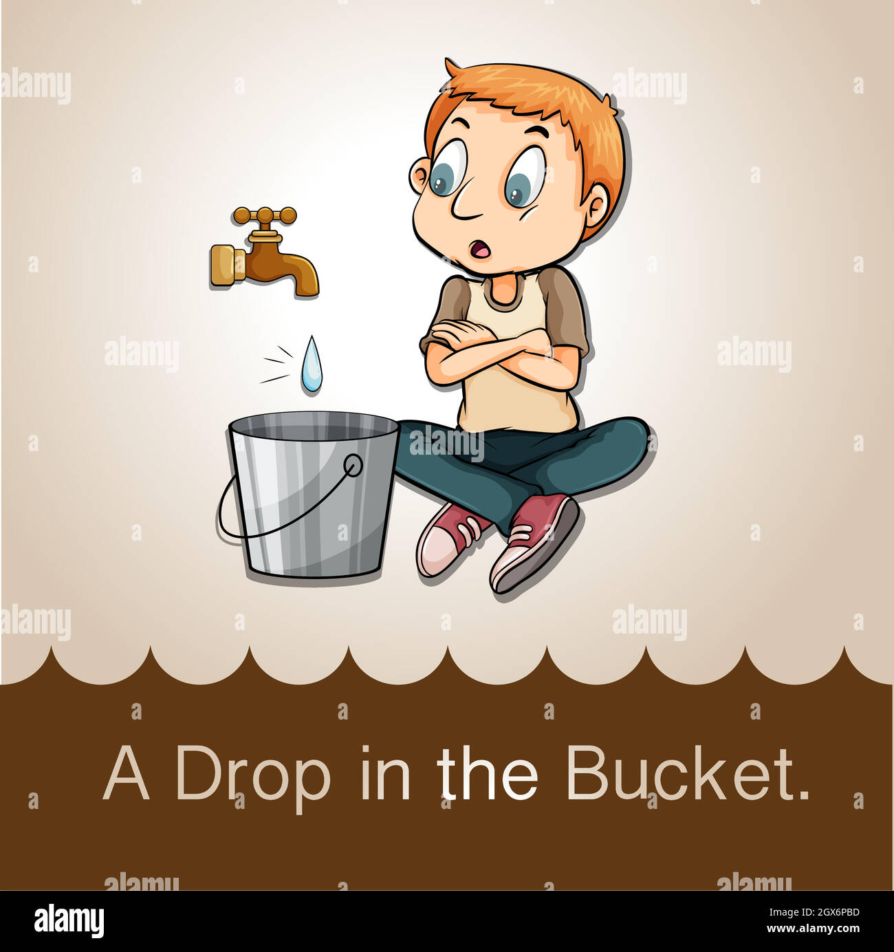 Cartoon character water drop sign Banque de photographies et d’images à ...