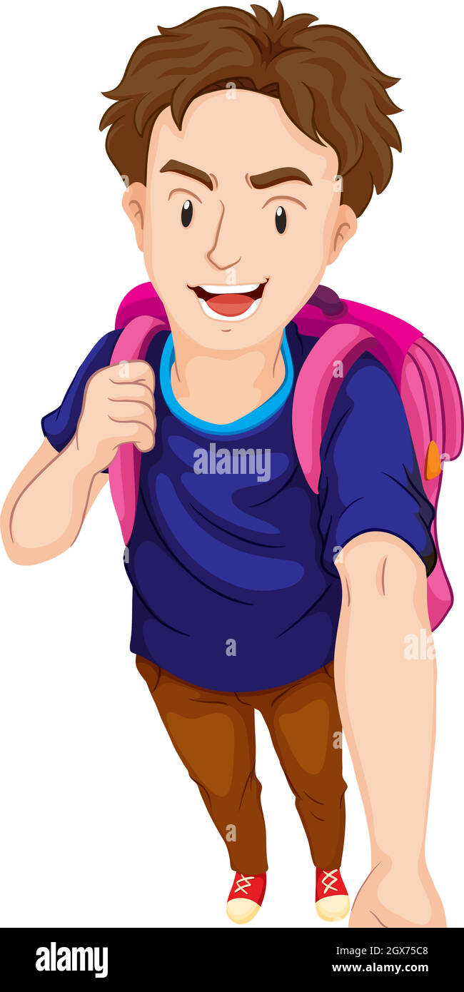 Dessin bonhomme touriste Banque d'images vectorielles - Alamy