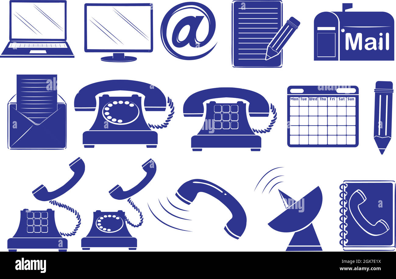 Différents moyens de communication Image Vectorielle Stock - Alamy