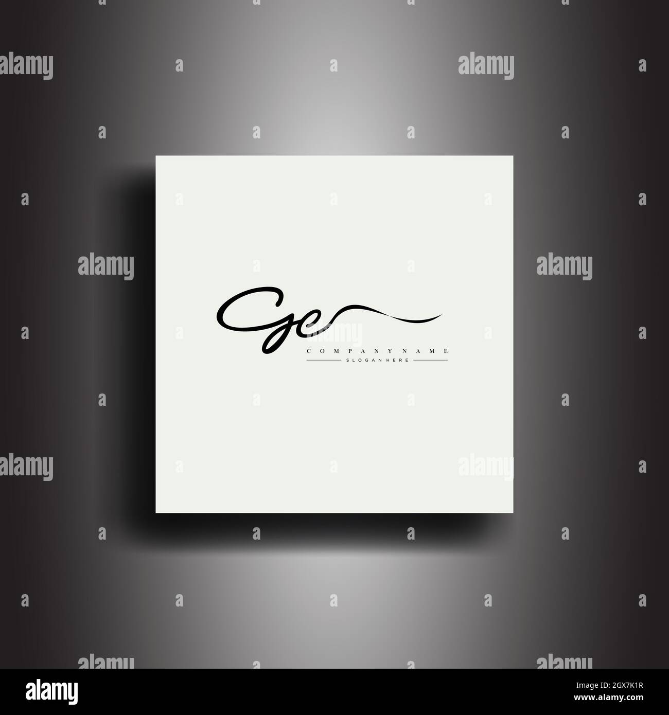Monogramme de style Signature GC.icône de lettrage calligraphique et ...