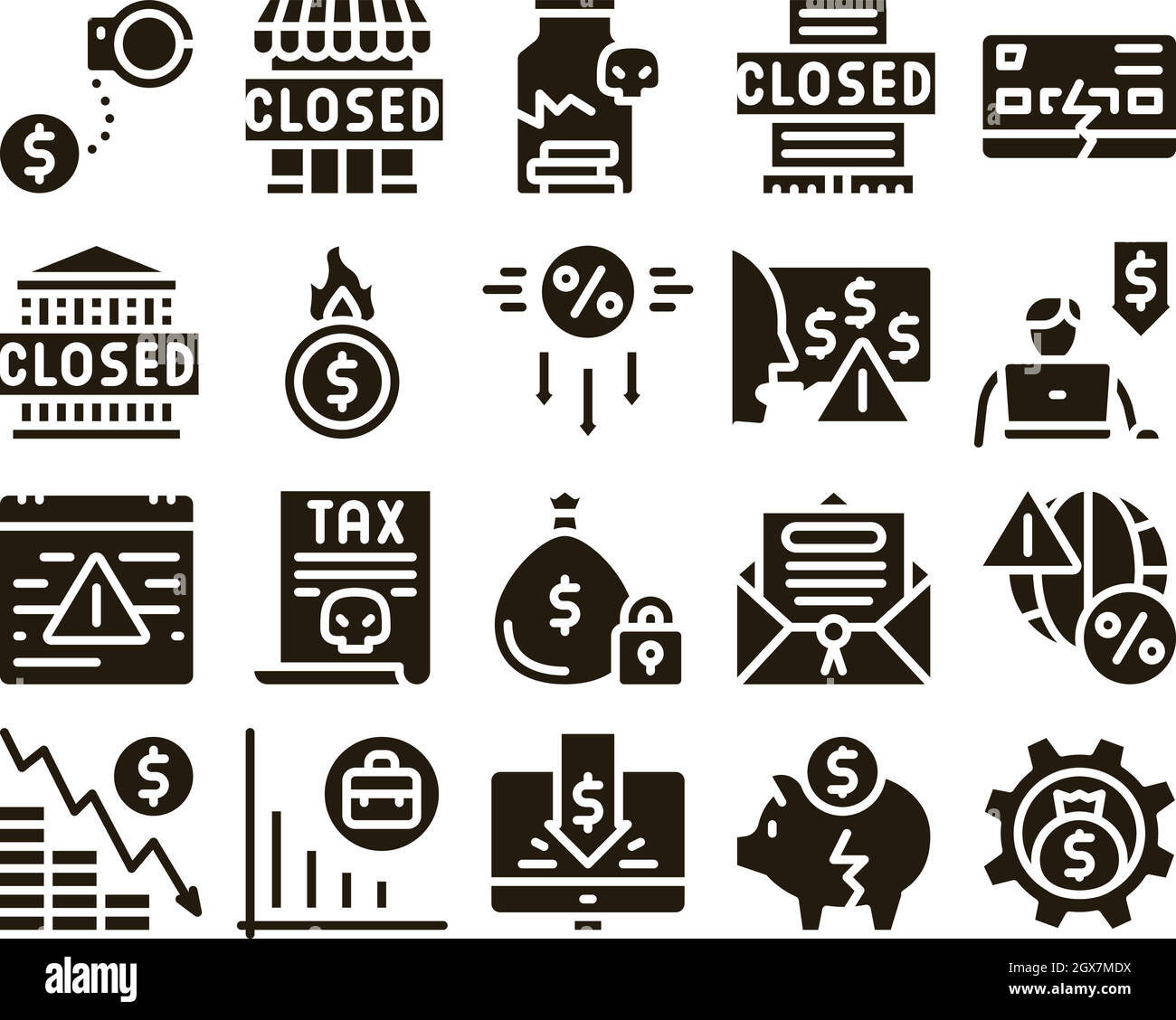 Magasin de faillite Banque d'images vectorielles - Alamy