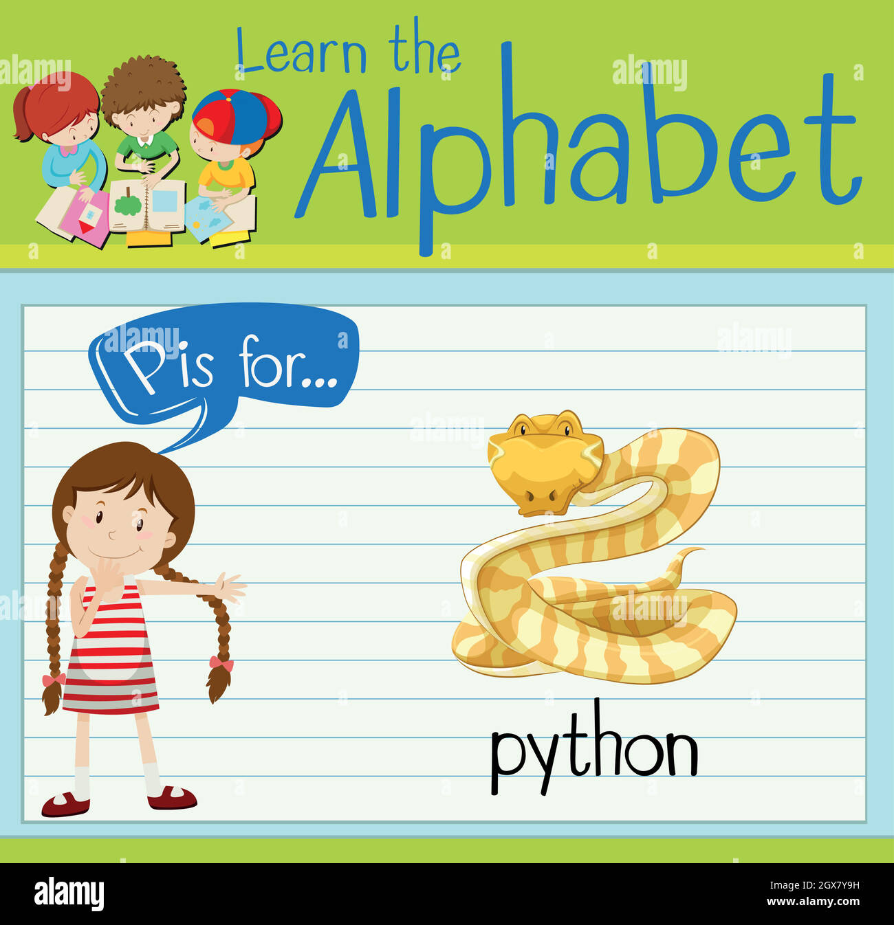 Python pour enfants Banque d'images vectorielles - Alamy