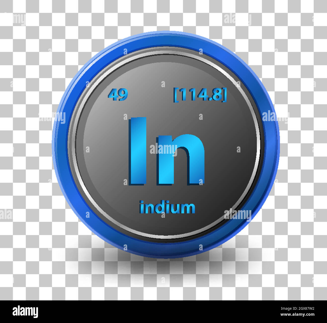 Indium atomic structure Banque d'images vectorielles - Alamy
