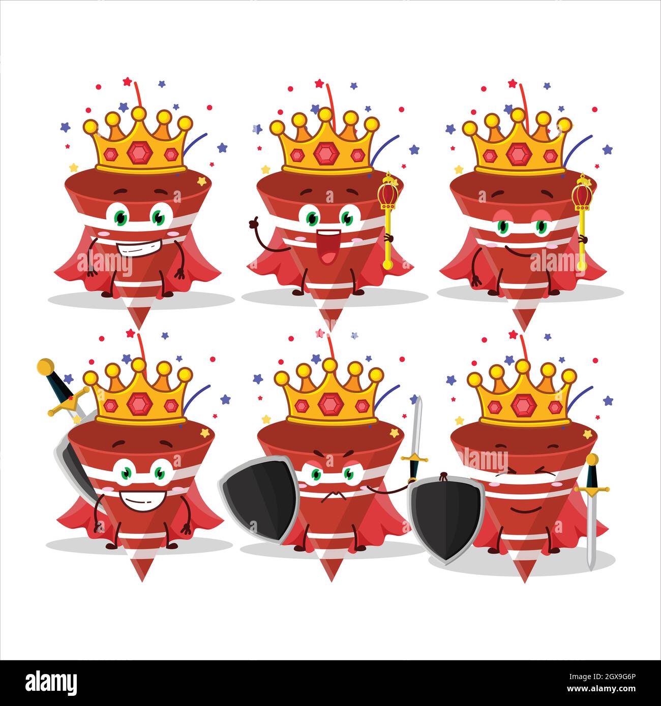 Un pape charismatique King Red Party avec personnage de dessin animé ...