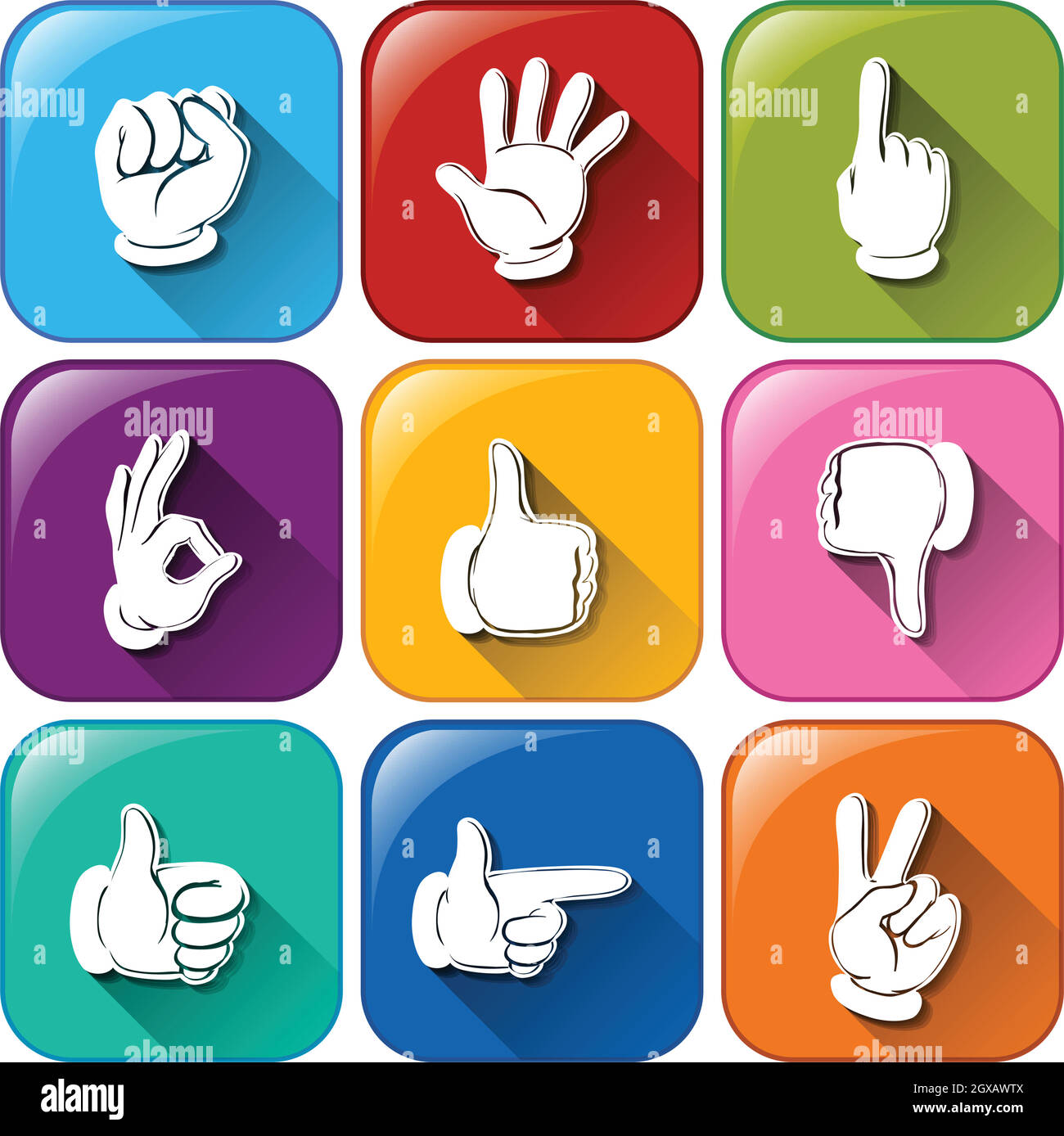 Signes de pointage Banque d'images vectorielles - Alamy