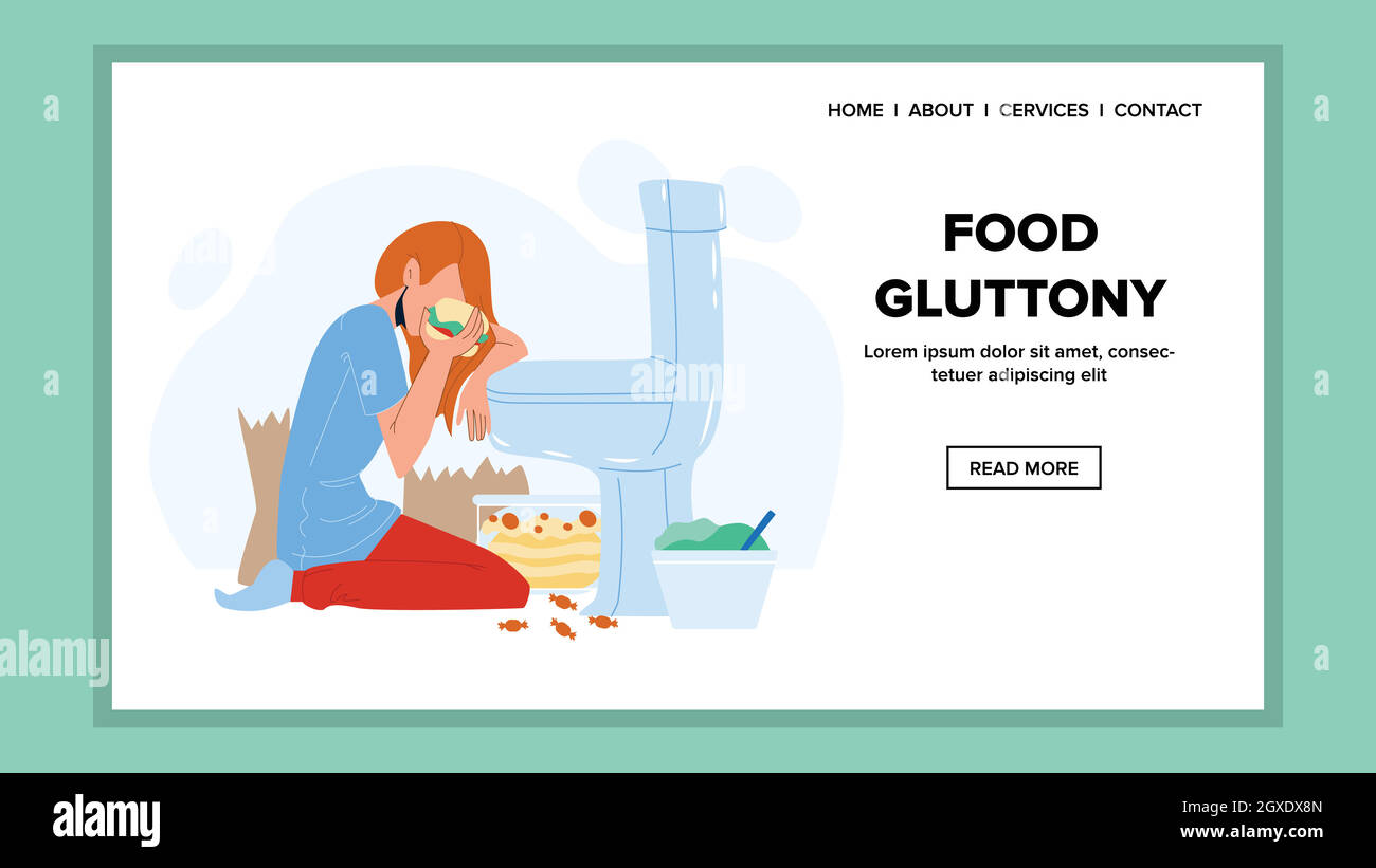 Gluttony cartoon Banque d'images vectorielles - Alamy