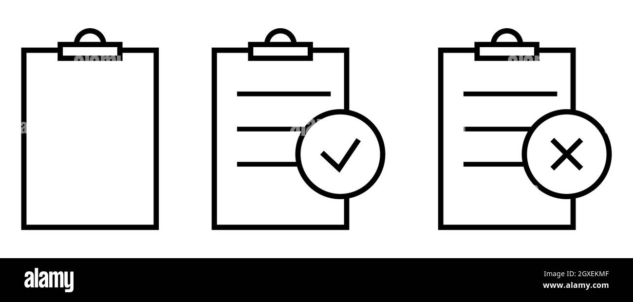 Collection d'icônes de liste de vérification. Illustration vectorielle ...