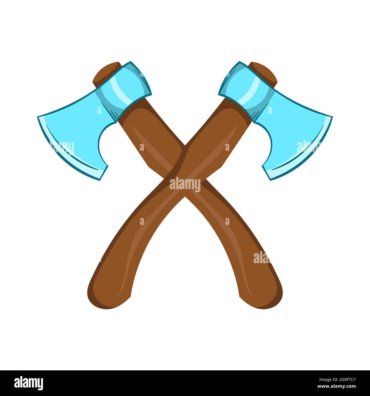 Icône représentant deux axes croisés sur fond blanc, en style de dessin ...