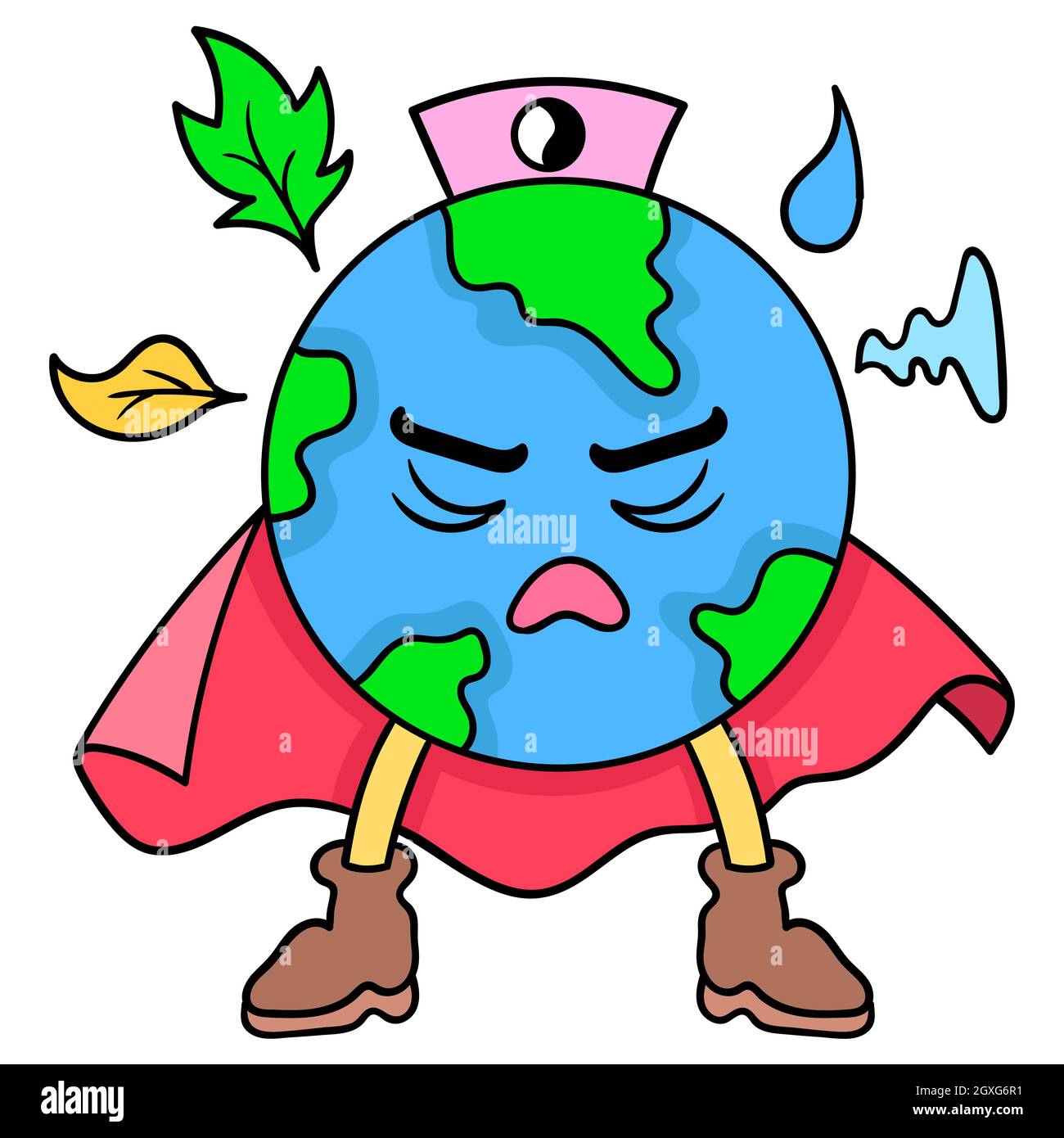 environnement de dessin animé de super héros de la terre Image ...