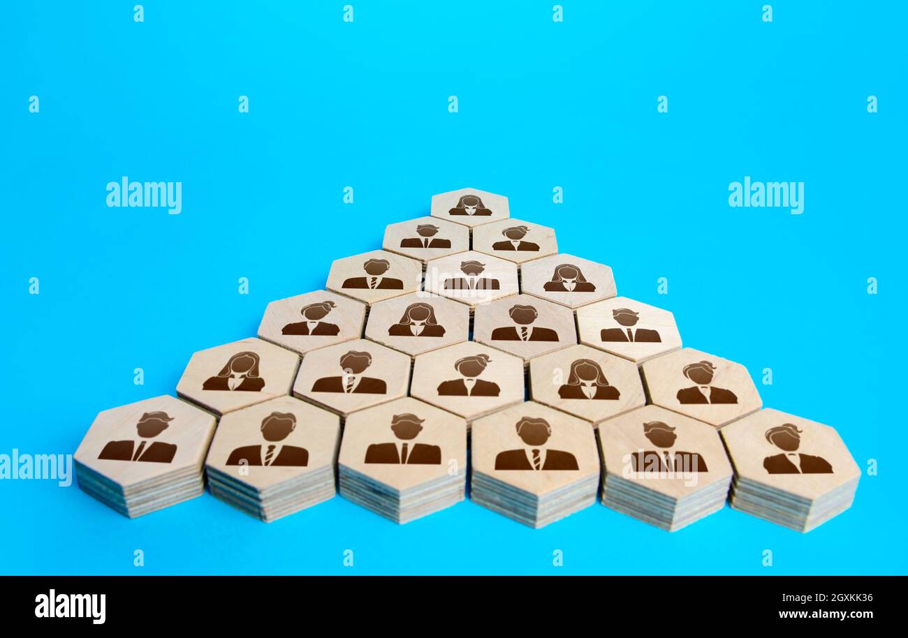 Pyramide hiérarchique des personnes. Forme classique de gestion ...