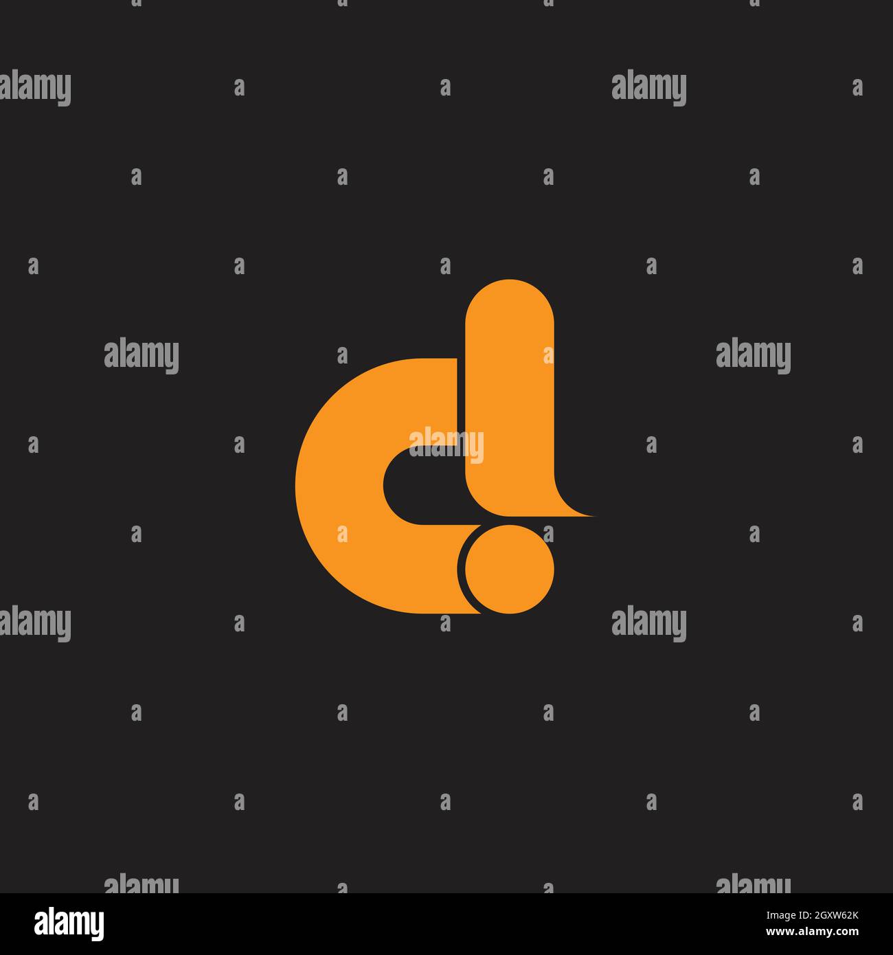 lettre d symbole de roue minuscule logo vecteur Image Vectorielle Stock ...