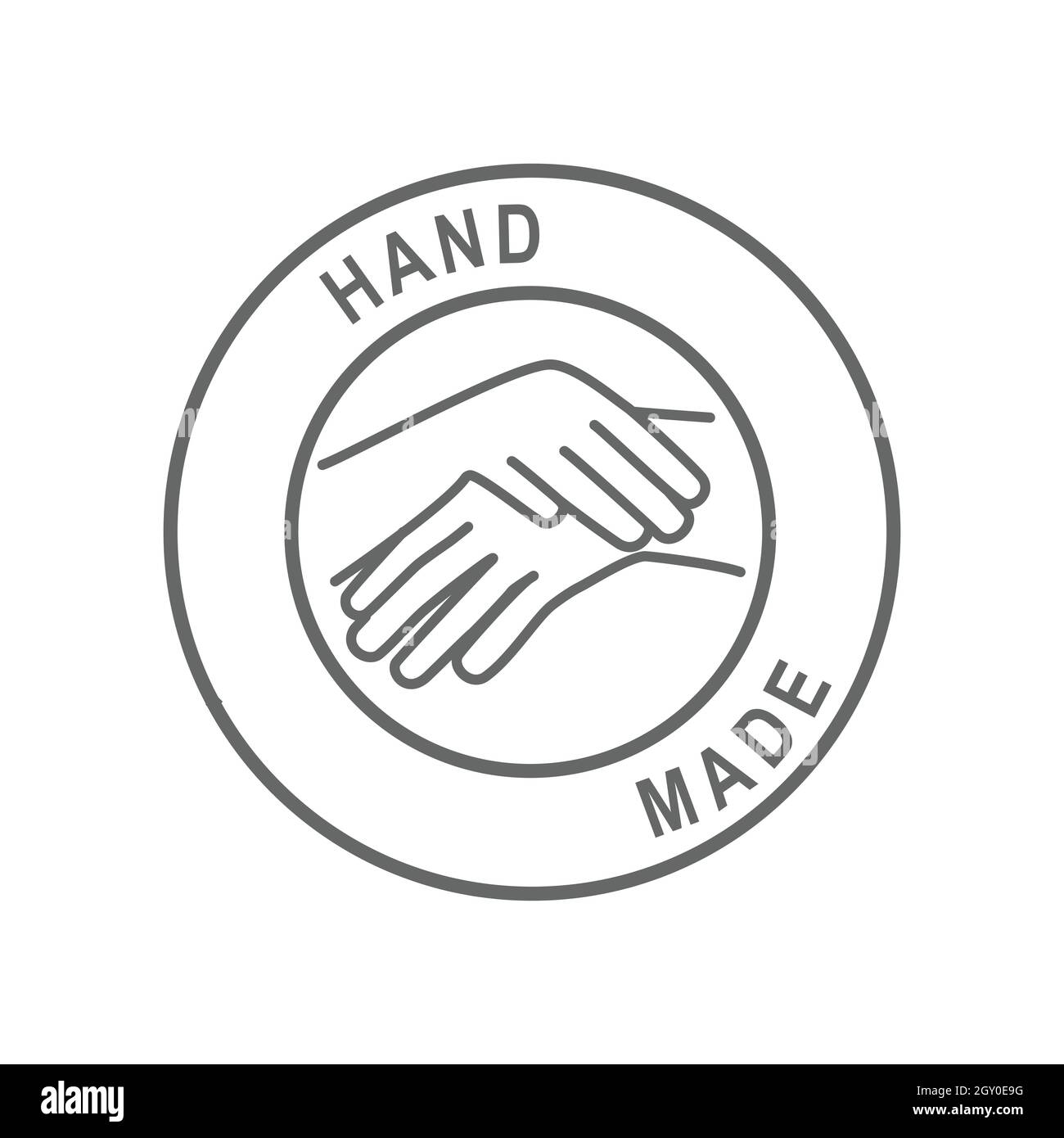 Logo fait à la main Banque d'images noir et blanc - Alamy