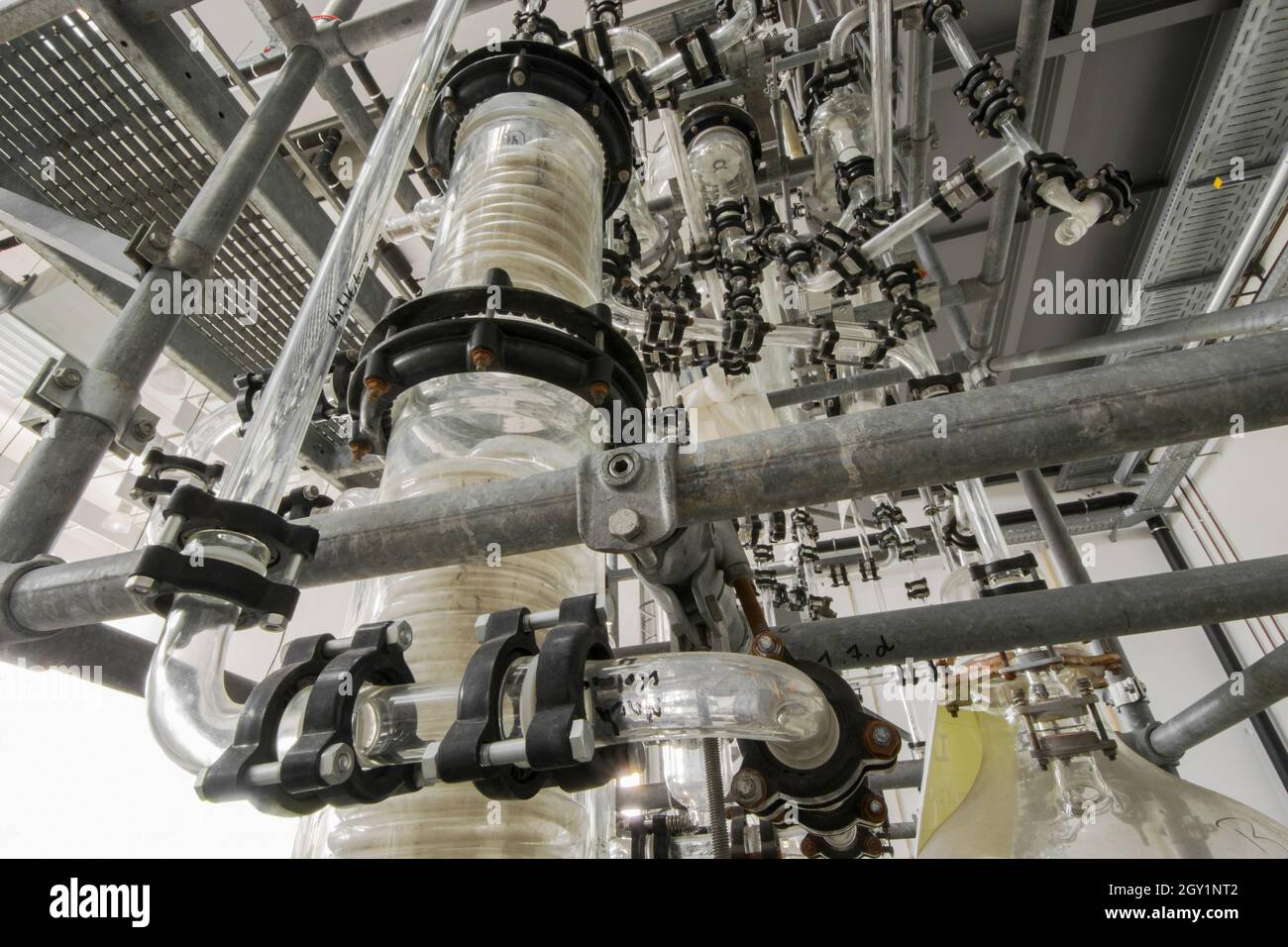 partie de l'usine de distillation - génie chimique Photo Stock - Alamy