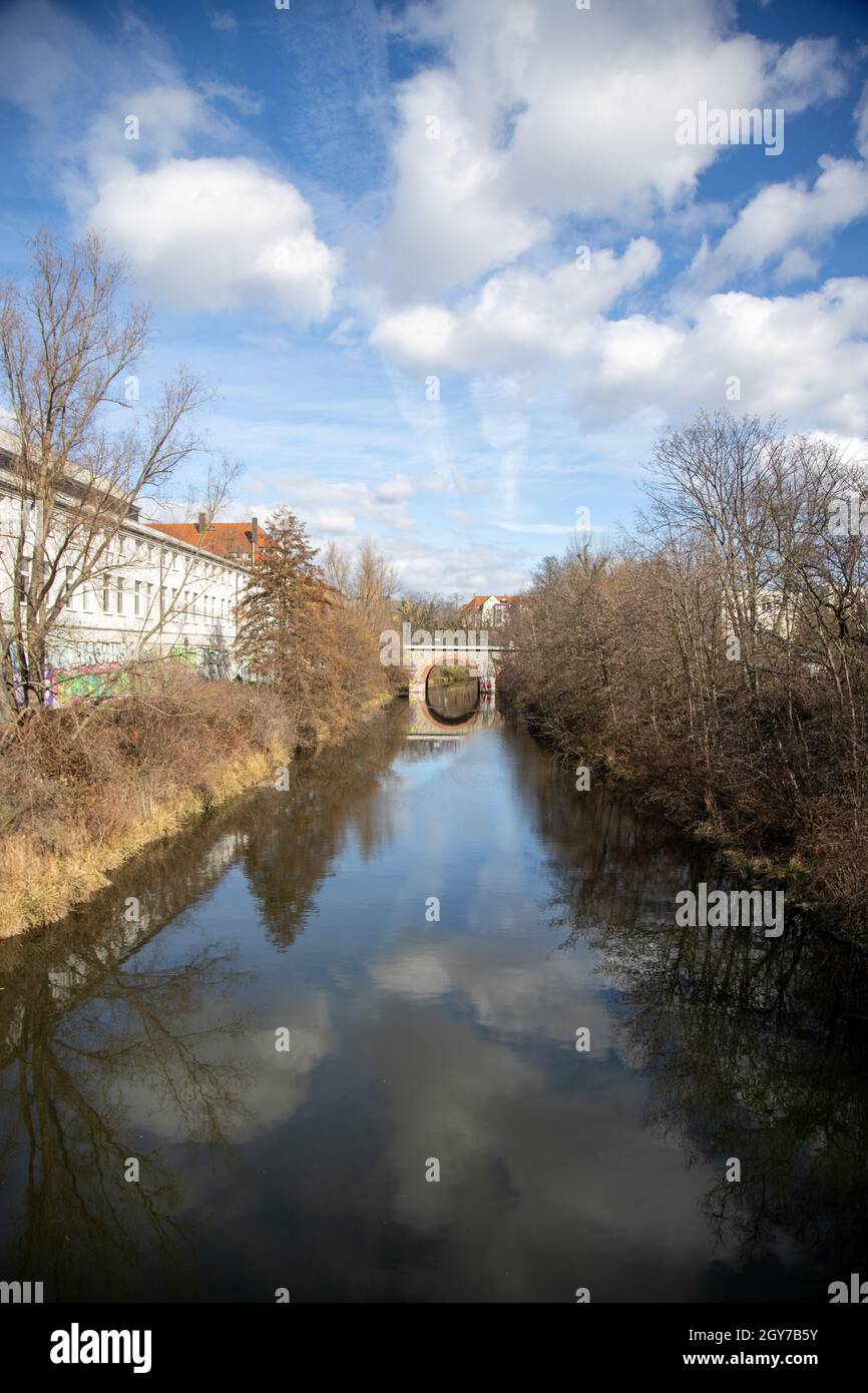 Forêt au bord de la rivière leipzig Banque de photographies et d’images ...