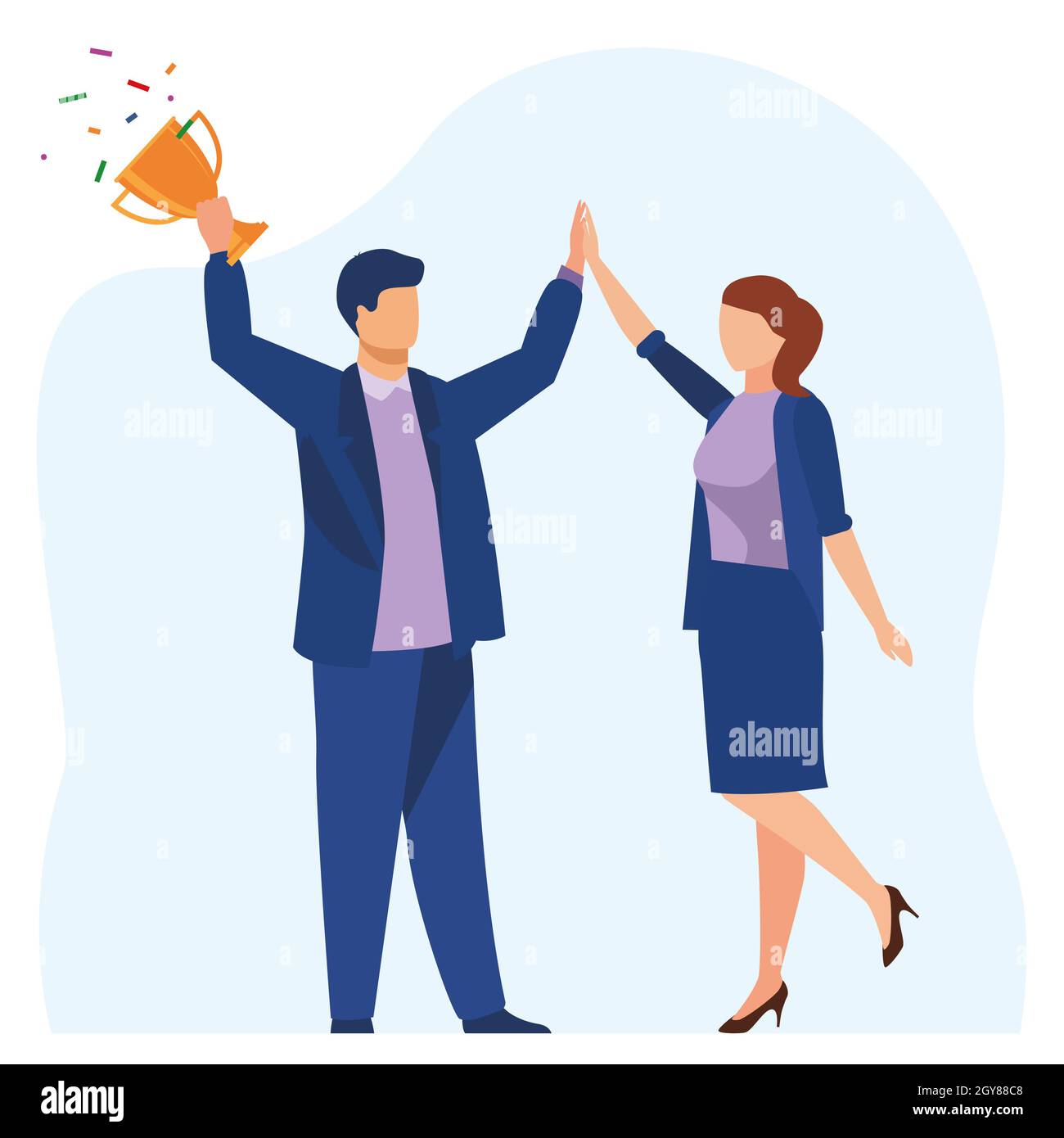 Achievement cartoon celebrate celebrating Banque de photographies et d ...