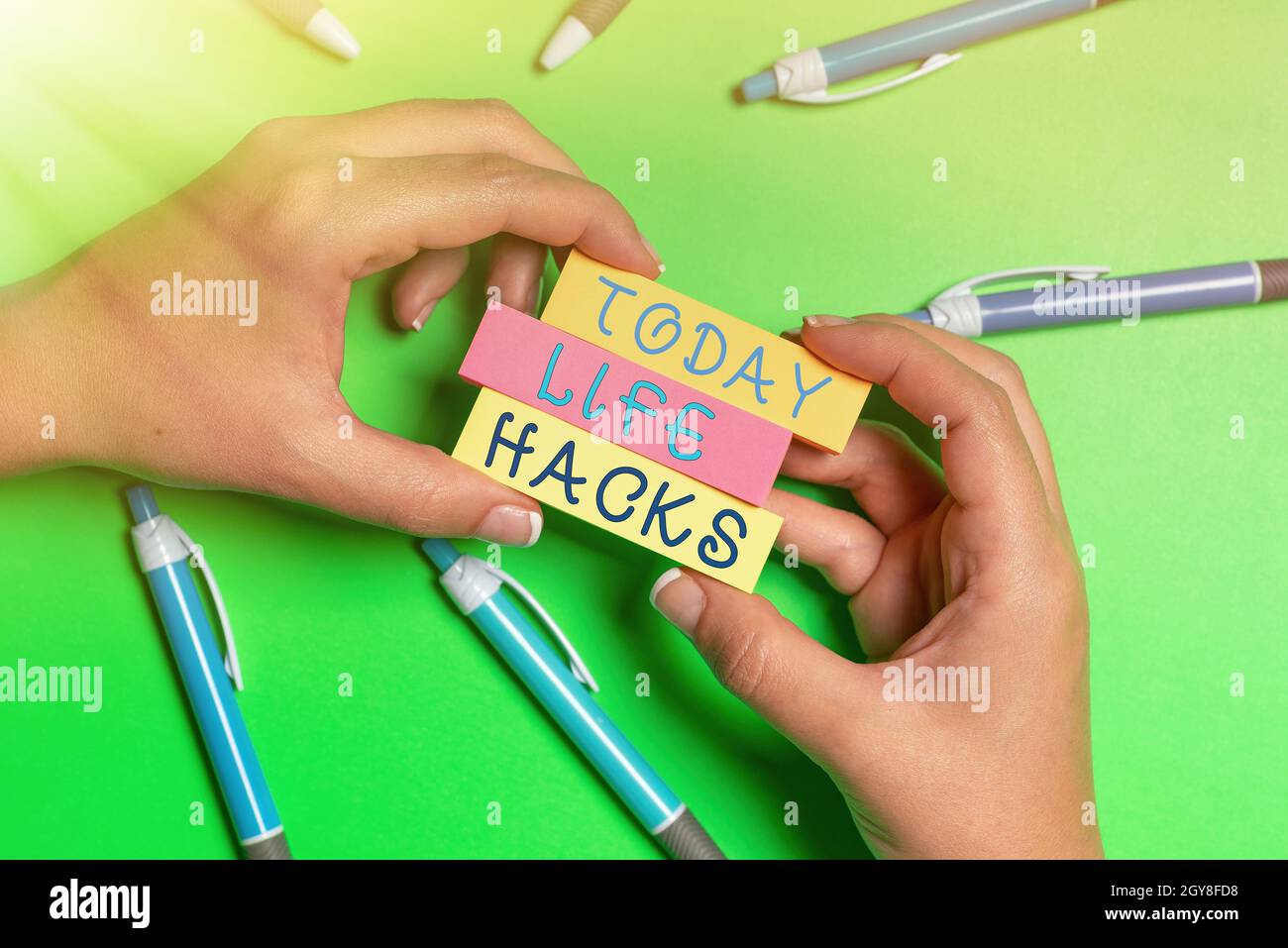 Affichage du signe les Hacks de vie, la stratégie de concept d'Internet ...
