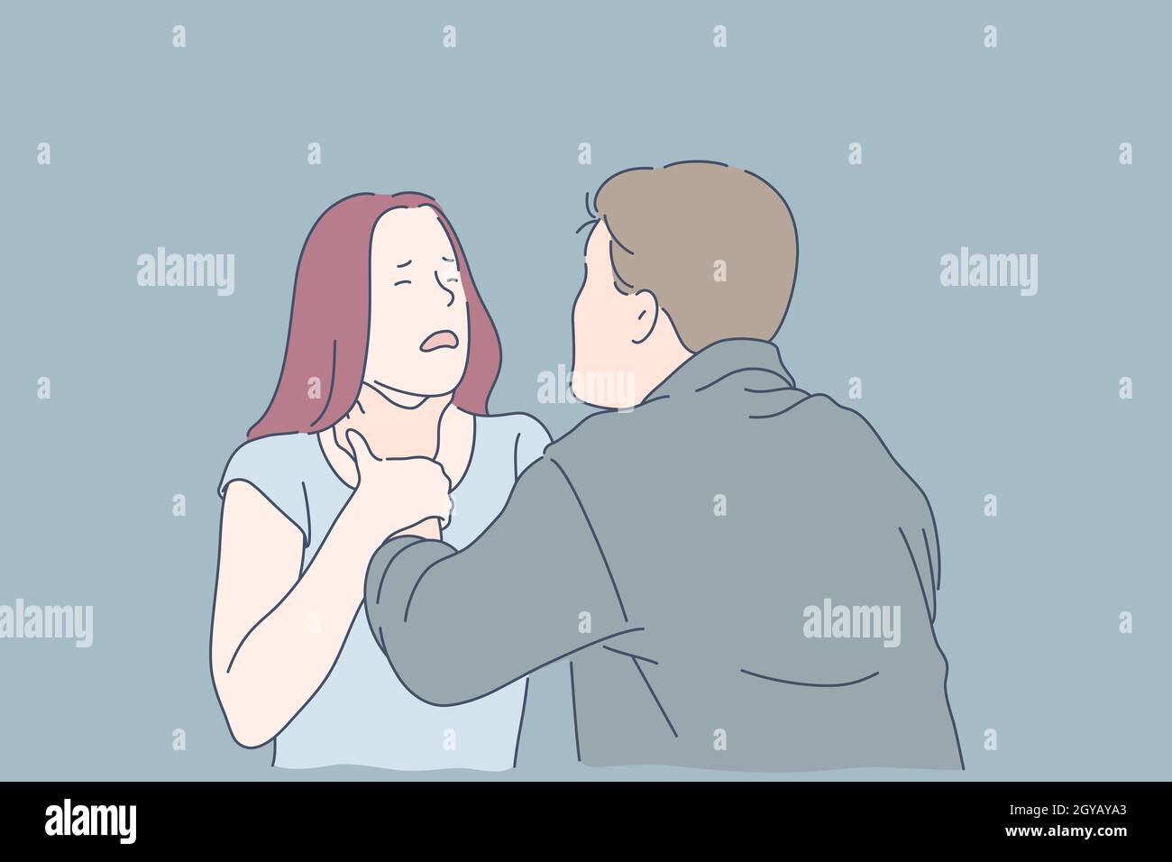 Strangulation femme Banque de photographies et d’images à haute résolution - Alamy