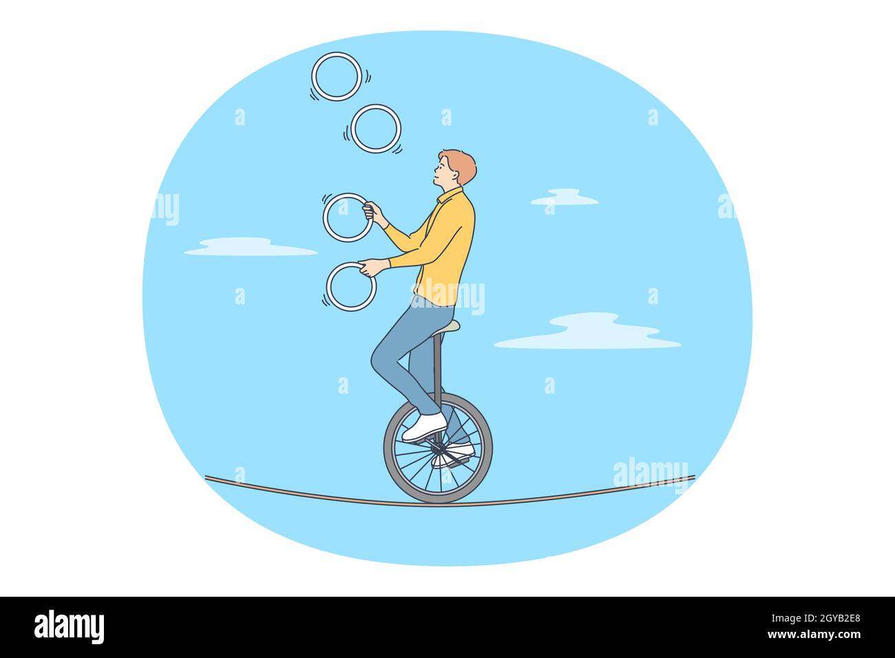 Cascade de monocycle Banque d'images détourées - Alamy