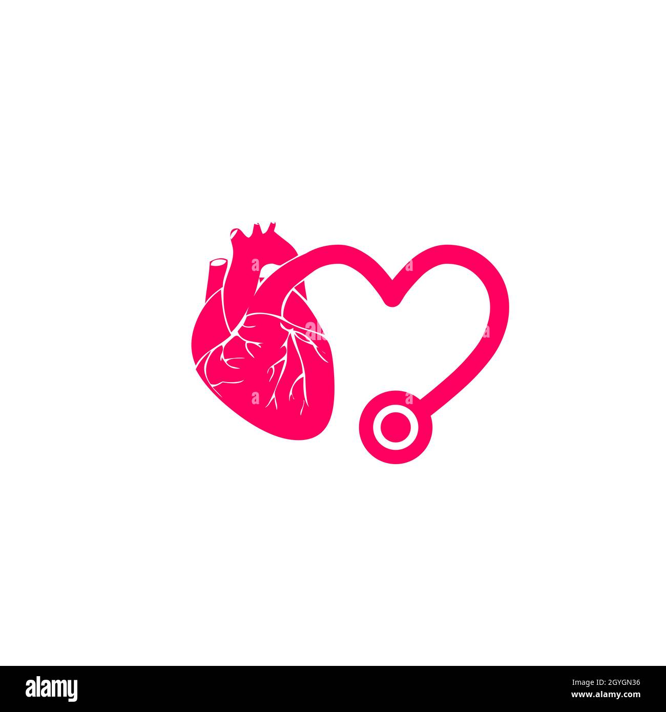 Logo et symboles de la pharmacie de cardiologie médicale Image ...