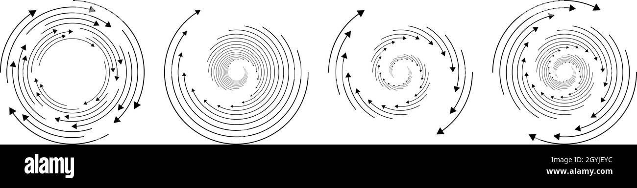 Flèches circulaires pour les concepts d'étapes, d'étapes et de phases ...
