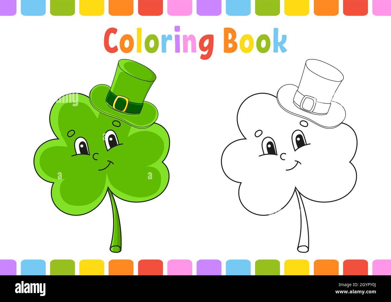 Livre de coloriage pour enfants.Saint-Patrick.Personnage de dessin ...