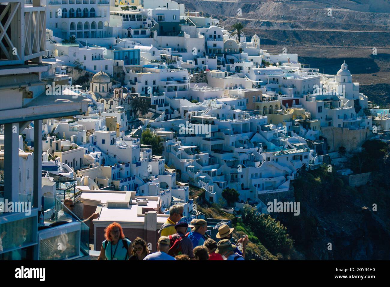 Île de Santorini, Fira, Grèce - 08 octobre 2021 vue panoramique de la ...