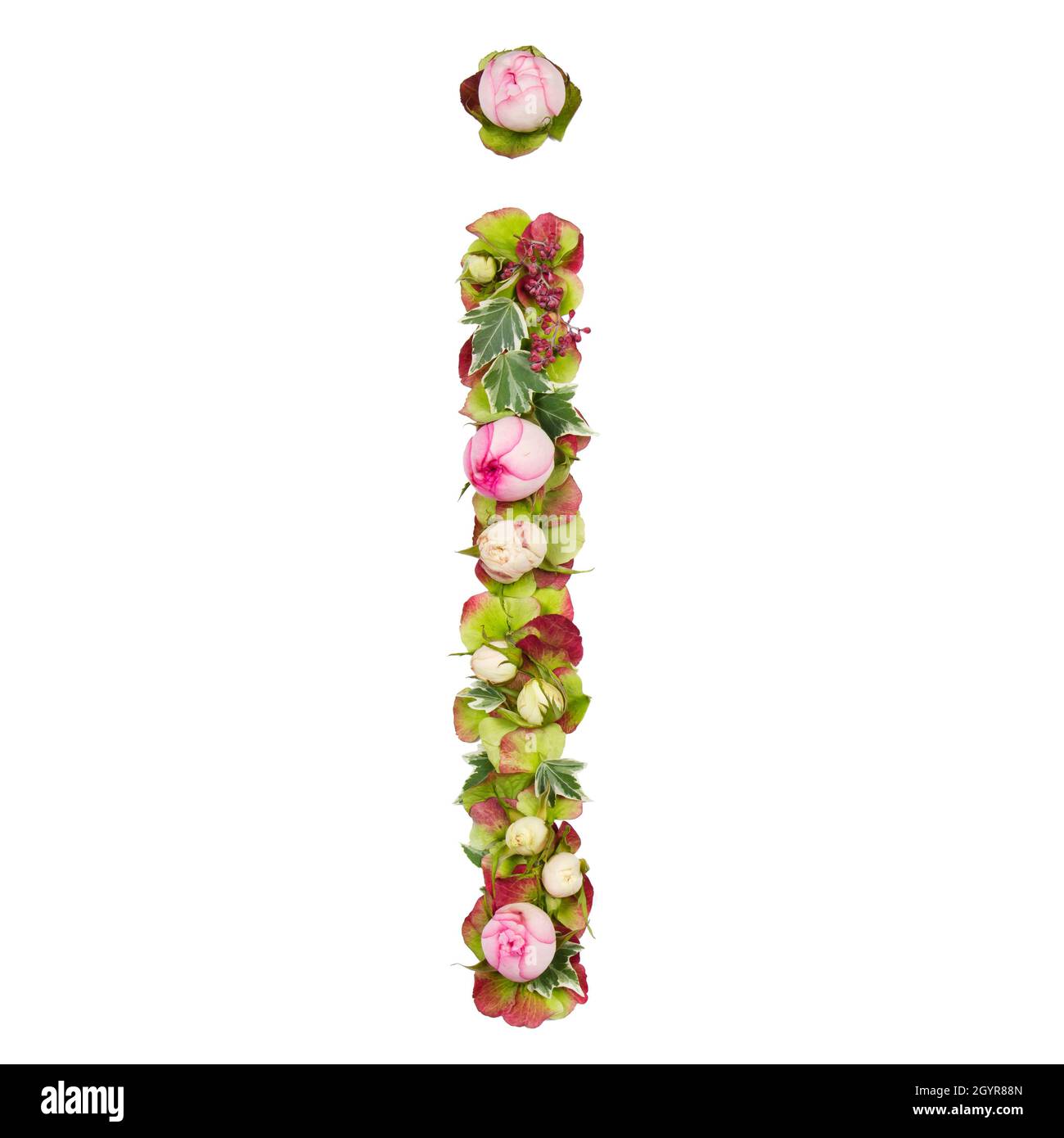 Lettre majuscule I partie d'un ensemble de lettres, de chiffres et de ...