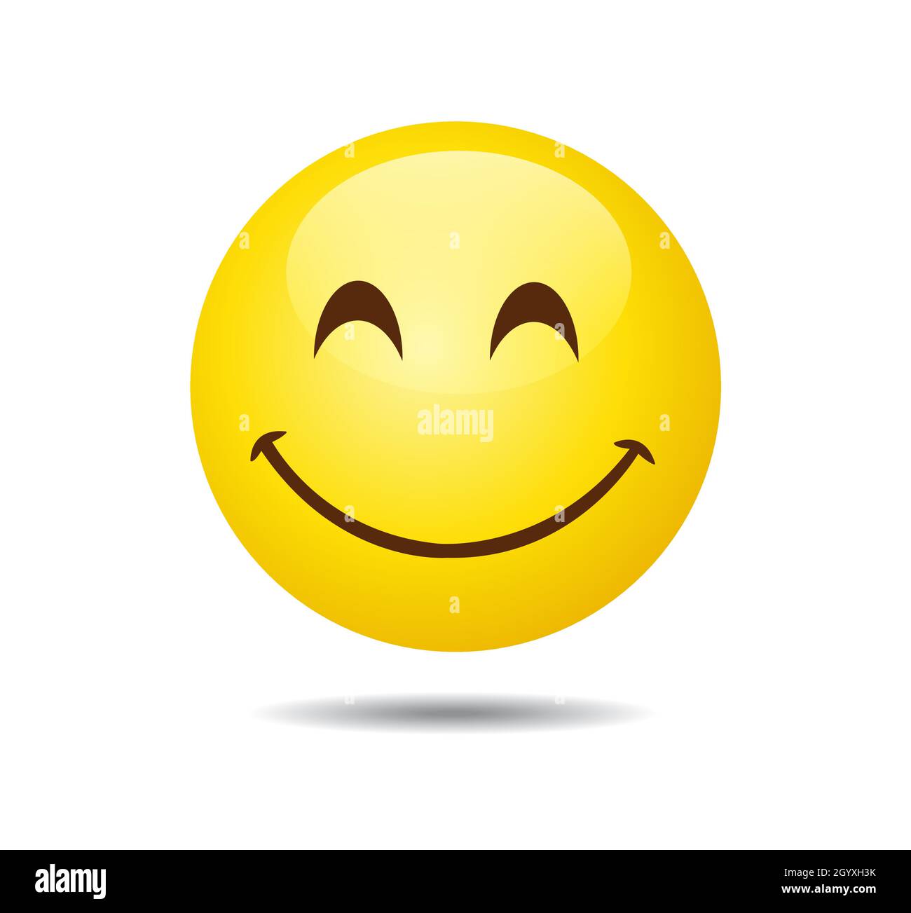 Emoticon Smiley Yellow Confused Banque d'image et photos - Alamy