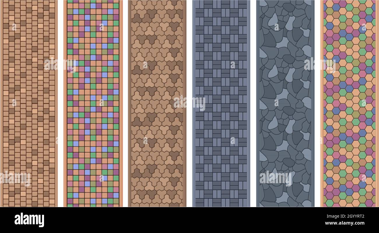 Pavés de rue pierre, surfaces de briques chemins textures.Allée pavée ...