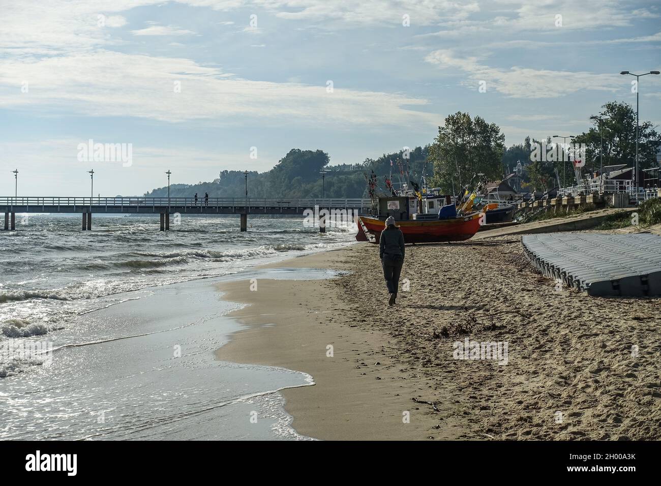 Plages de la mer baltique de la baie de gdansk Banque de photographies ...